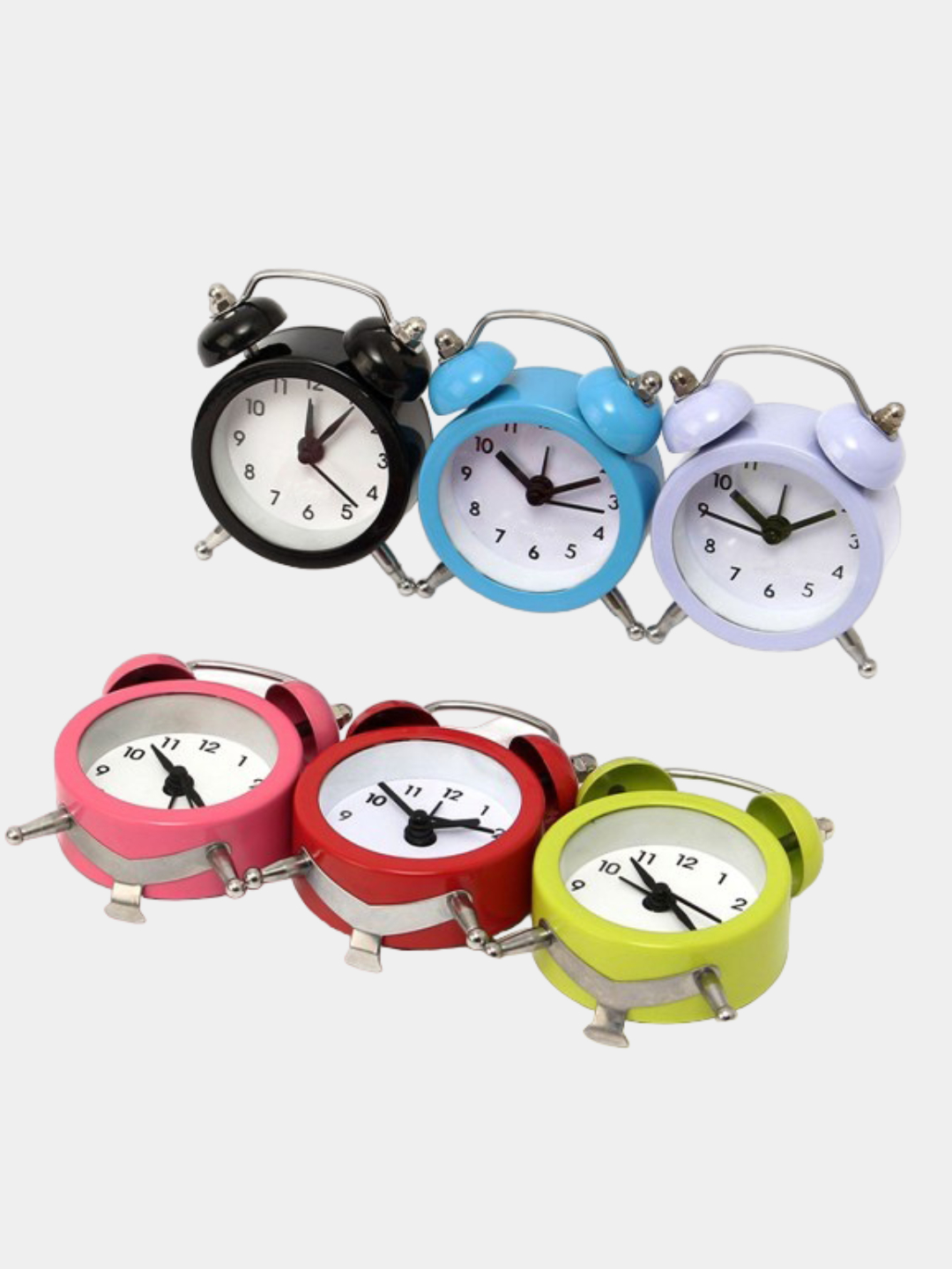 Настольные часы будильник кварцевый. Металлический в ретро стиле ...