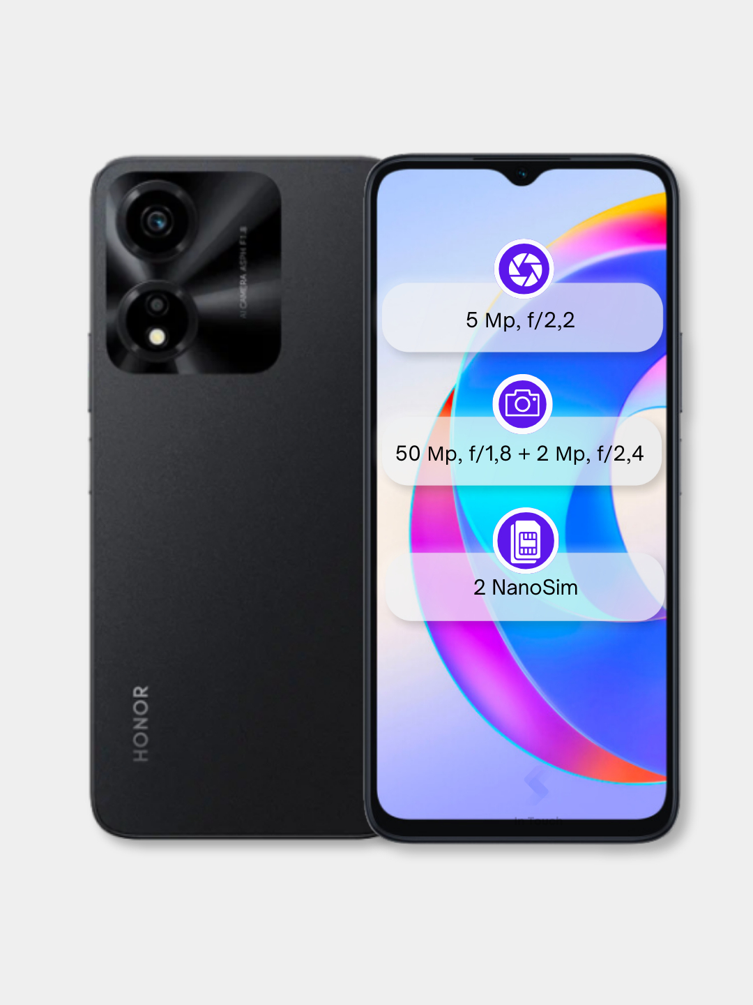 Смартфон Honor X5 Plus, 4/64 ГБ, 2SIM, большая батарея 5200 мА/ч купить ...