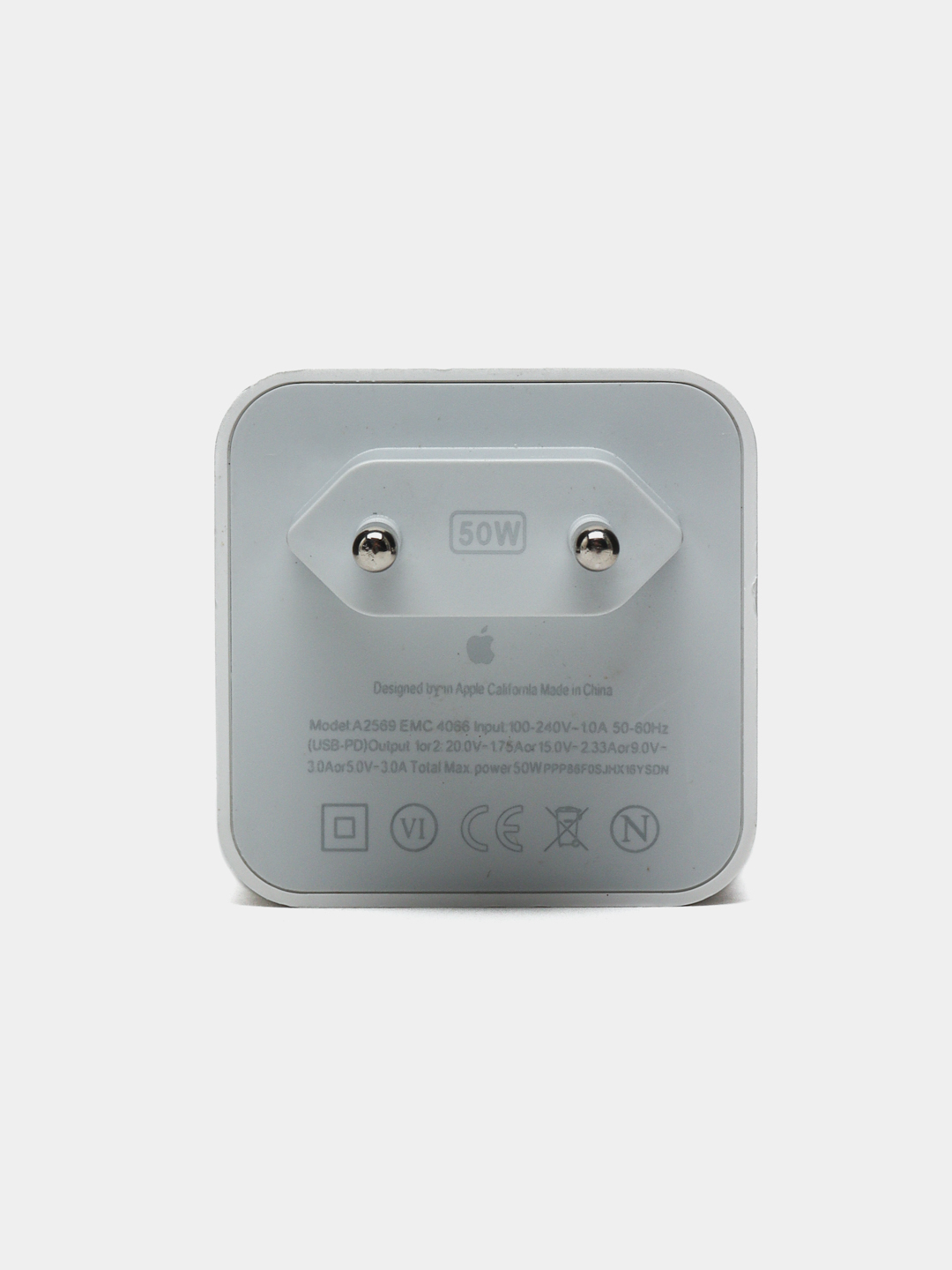 Адаптер для зарядки iPhone, для USB-C+C, быстрая зарядка, 50 Вт купить ...