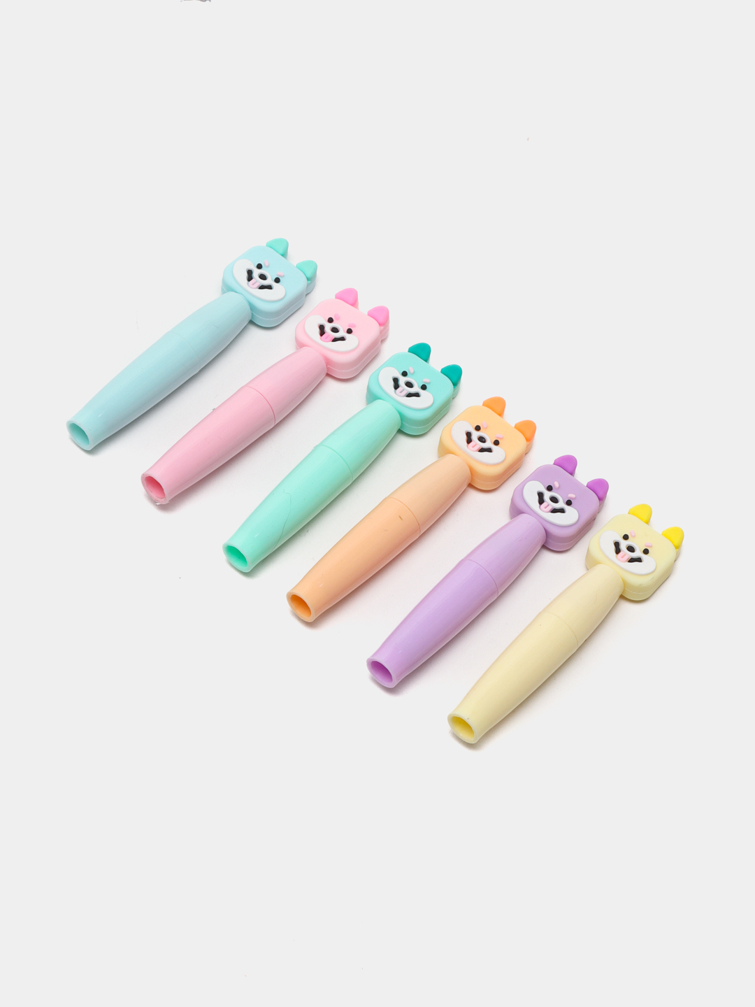 Mini markerlar to'plami, Matn yoritgichlar, Quyoncha shaklda, 6 donani ...