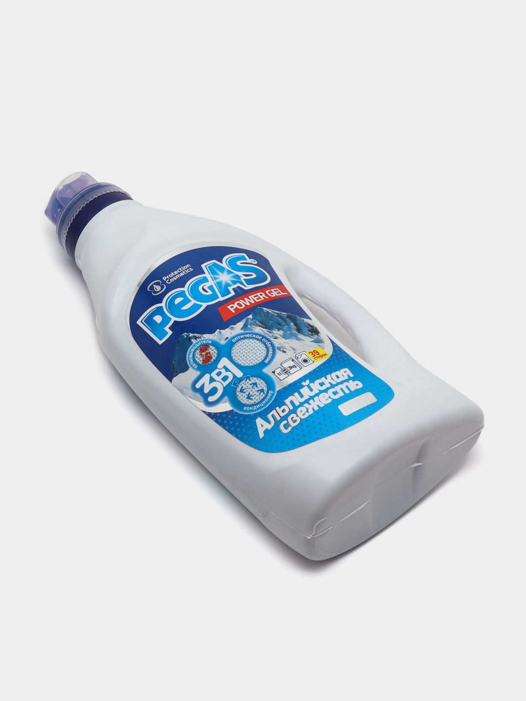 Гель для стирки Pegas, автомат, с ароматом Альпийская свежесть, 1.95 л ...