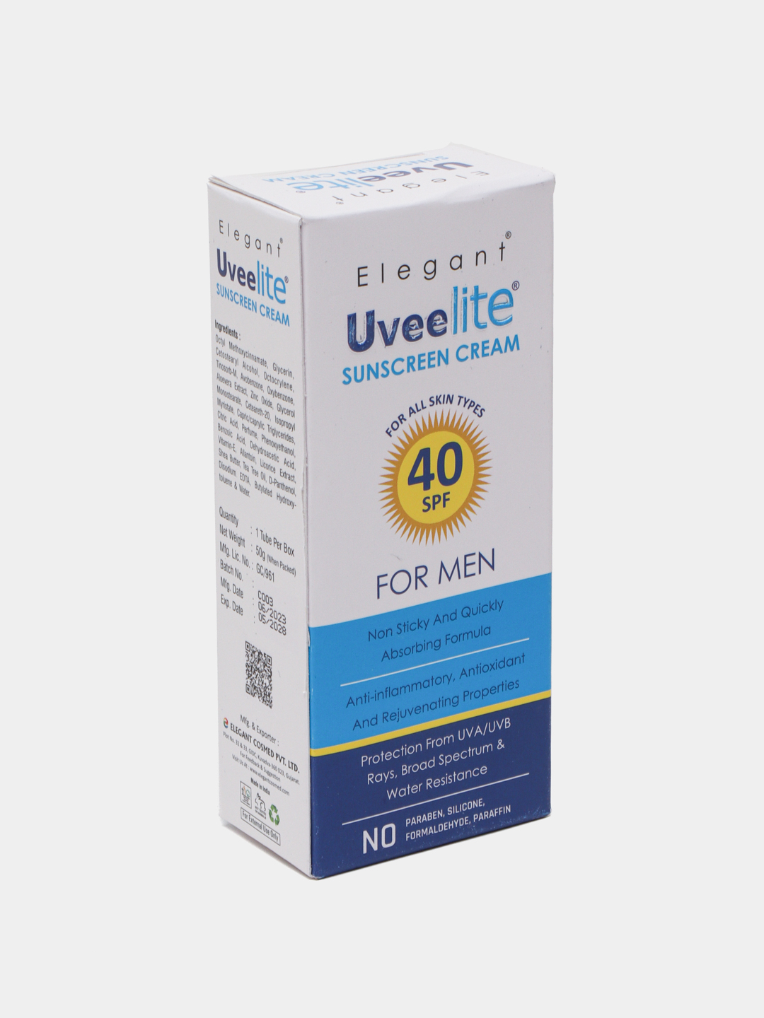 Солнцезащитный крем Uveelite с SPF 40 для мужчин купить по низким ценам ...