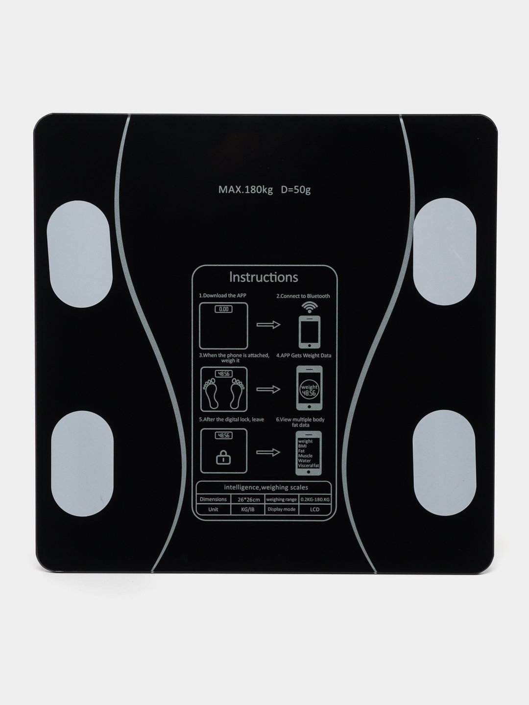 Aqlli elektron pol tarozi Bluetooth, 180 kg gachani arzon narxda sotib ...