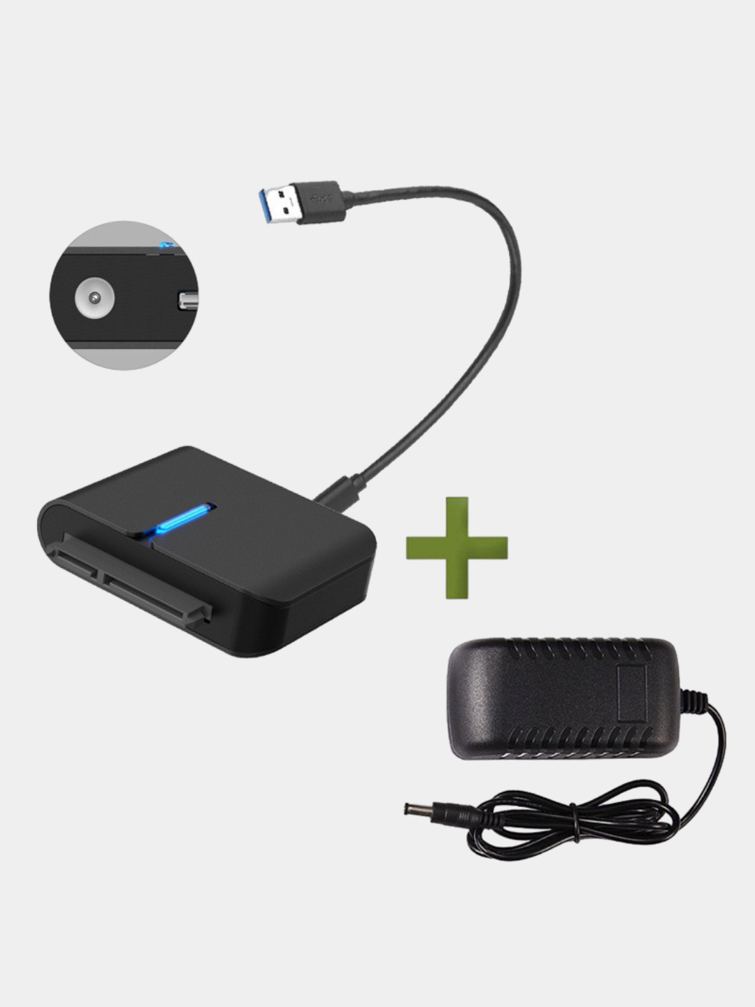 Переходник SATA на USB 3.0, для жёсткого диска HDD и SSD 2.5, 3.5, с ...