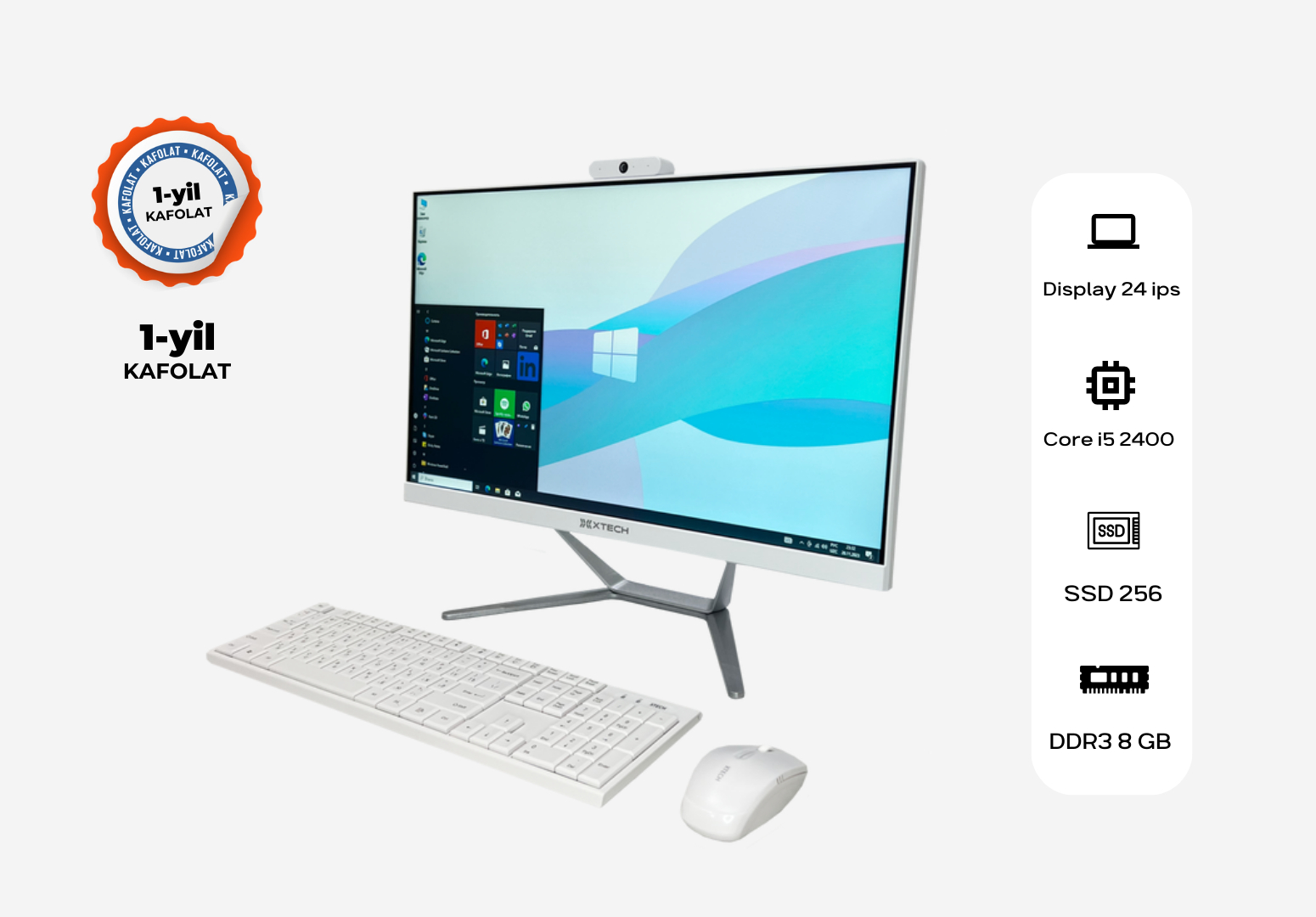 Monoblok Xtech 24 dyuym Full HD / i5-2400 / 8 GB RAM / SSD 256 GB ...