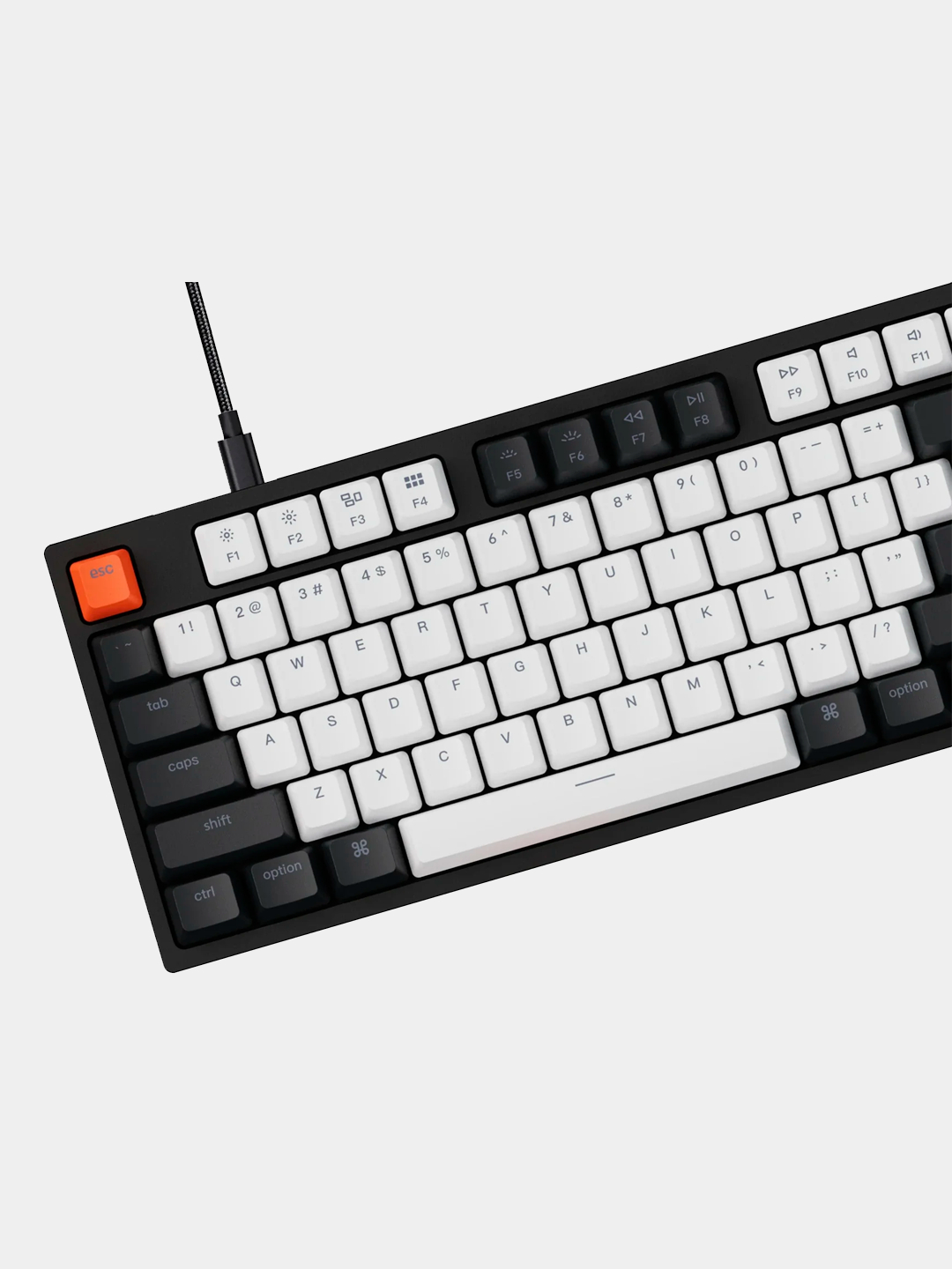 Mexanik klaviatura Keychron C1 Wired 87 Key Gateron Switch, White LED, RU/EN Layoutni arzon ...