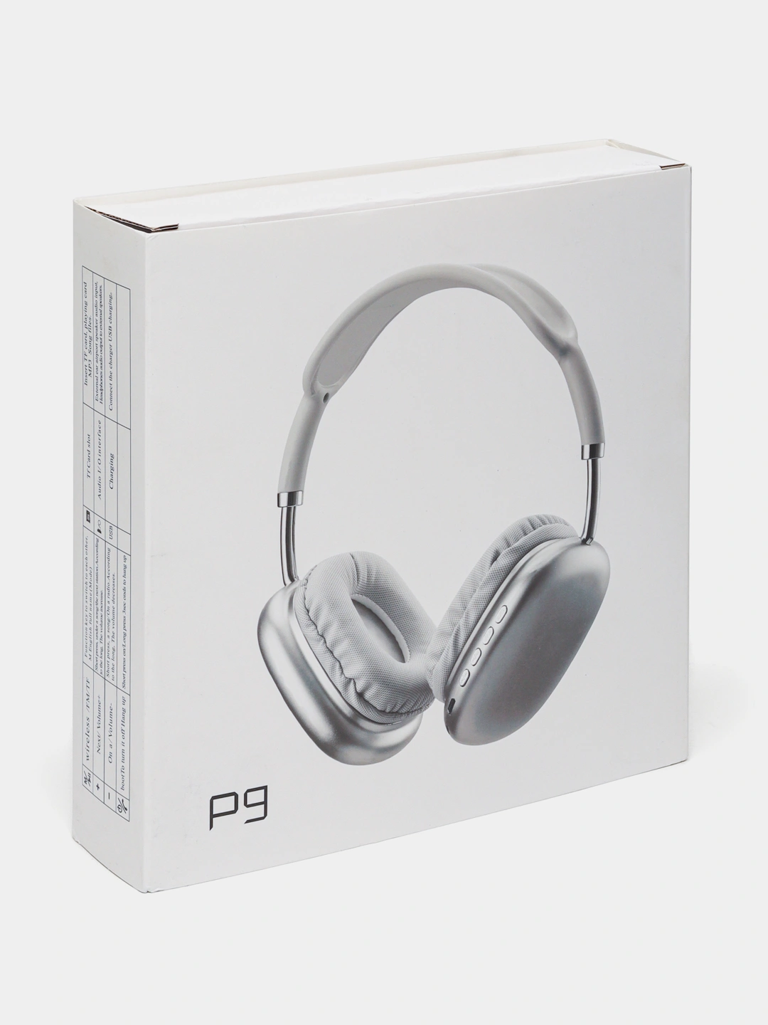Simsiz Bluetooth naushnik P9, quloqchin mikrofonli, to'liq o'lchamli ...