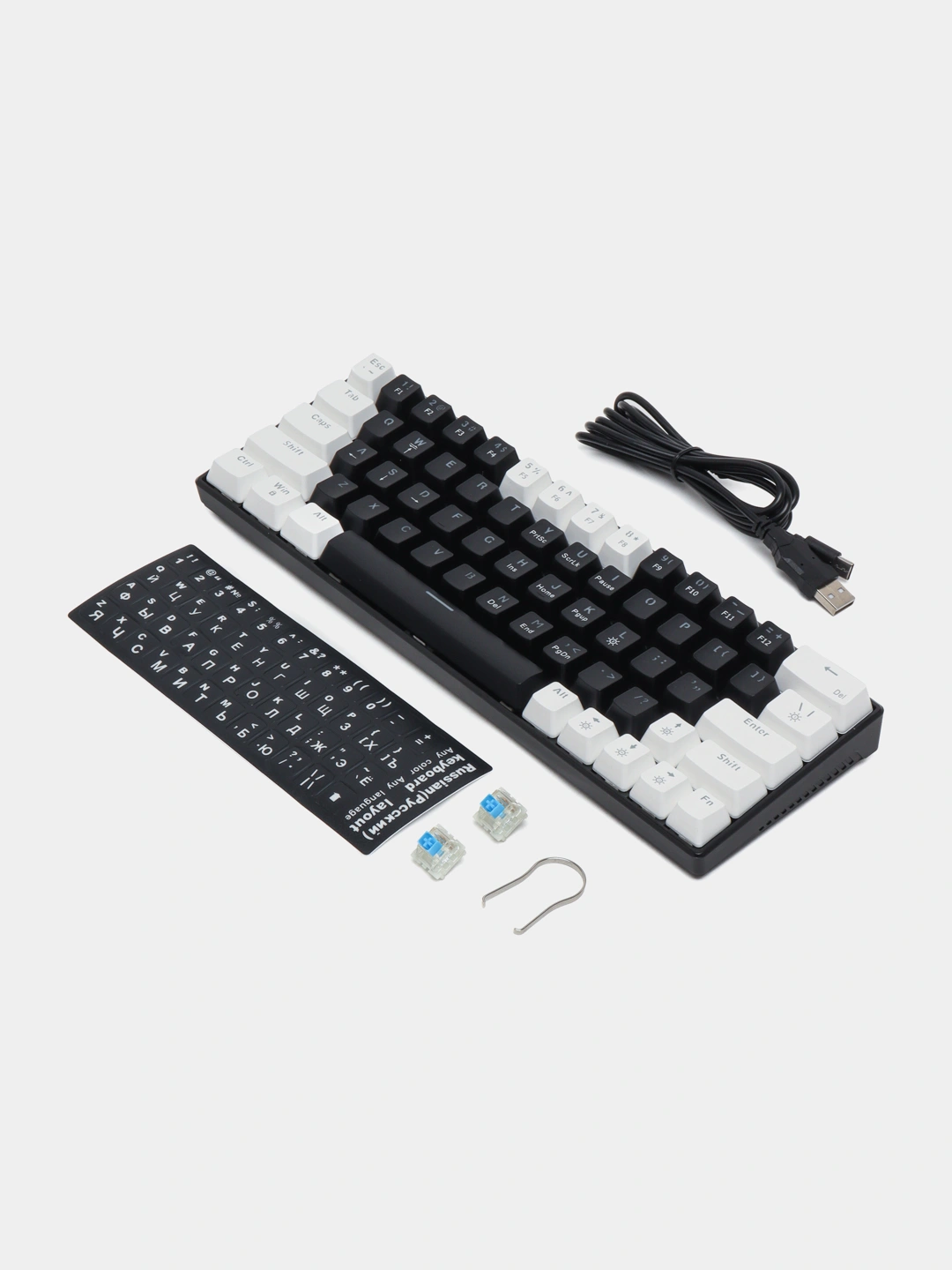 Zifrind Rgb mexanik o‘yin klaviaturasi, 98 ta o‘yin tugmasi va ...