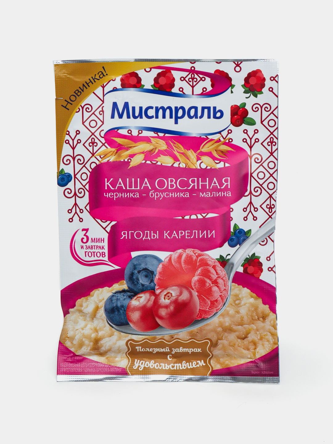 Каша овсяная Мистраль черника, брусника, малина, 40 г купить по низким ...