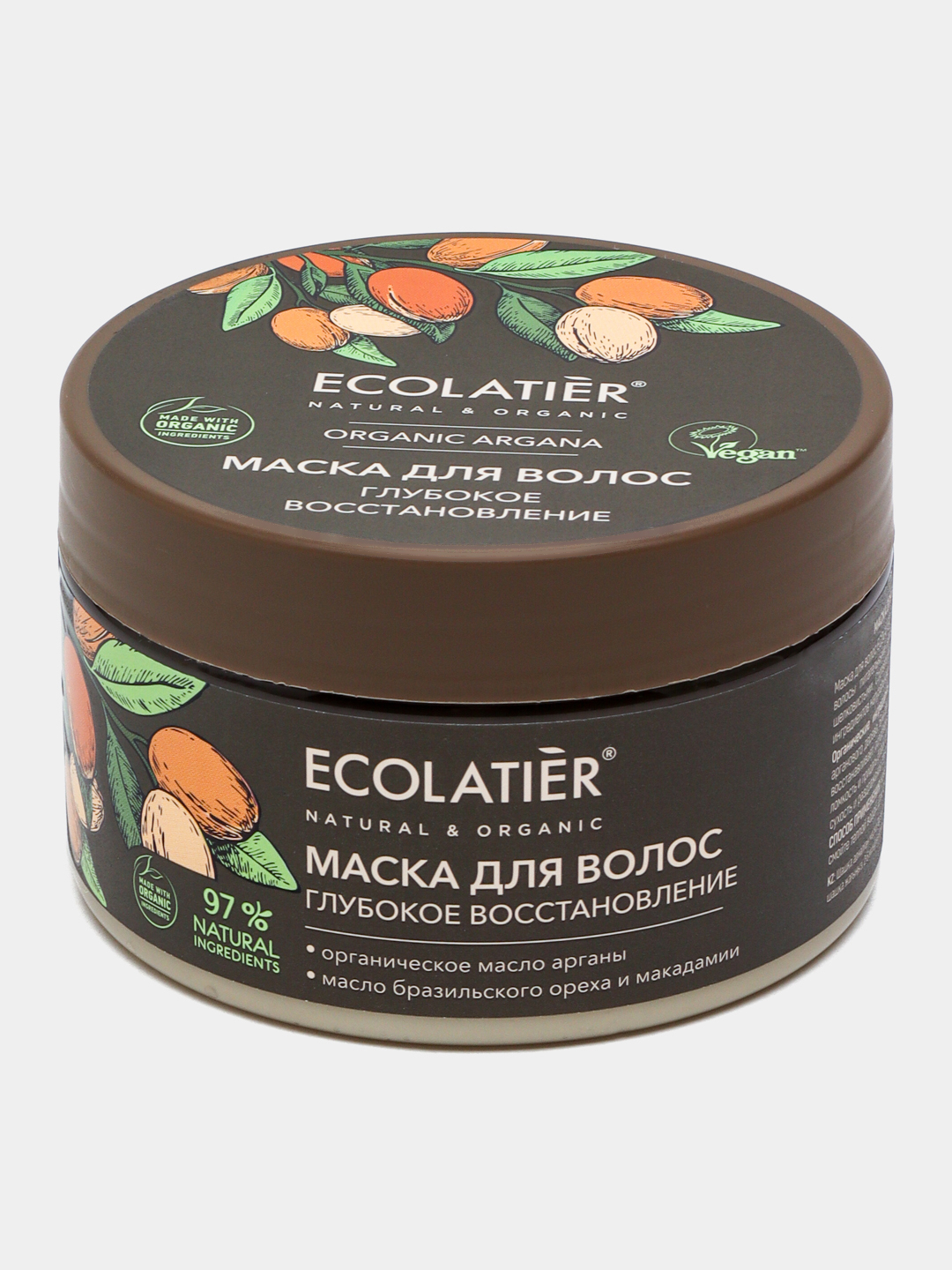 Маска для волос "Глубокое восстановление", Organic Argana, Ecolatier ...