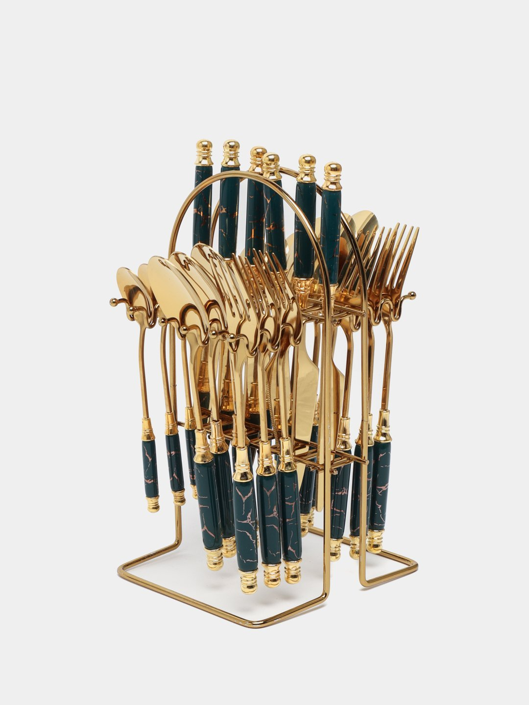 Oshxona stol anjomlari to'plami, qoshiq, vilka, qoshiqcha va pichoq, 24 ...