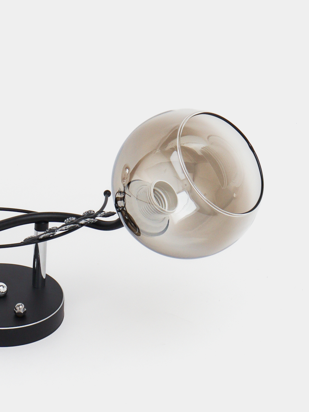 Lyustra 2/5 plafonli matrali metal va shisha E 27 lampochka asosli ...