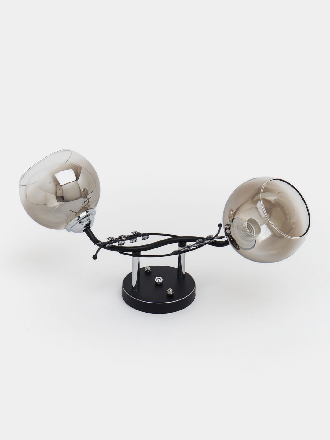 Lyustra 2/5 plafonli matrali metal va shisha E 27 lampochka asosli ...