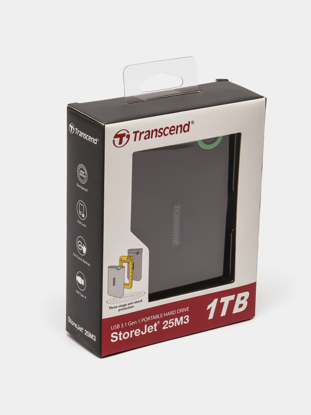 Внешний хард, портативный жесткий диск HDD Transcend StoreJet 25M3, 1 ...
