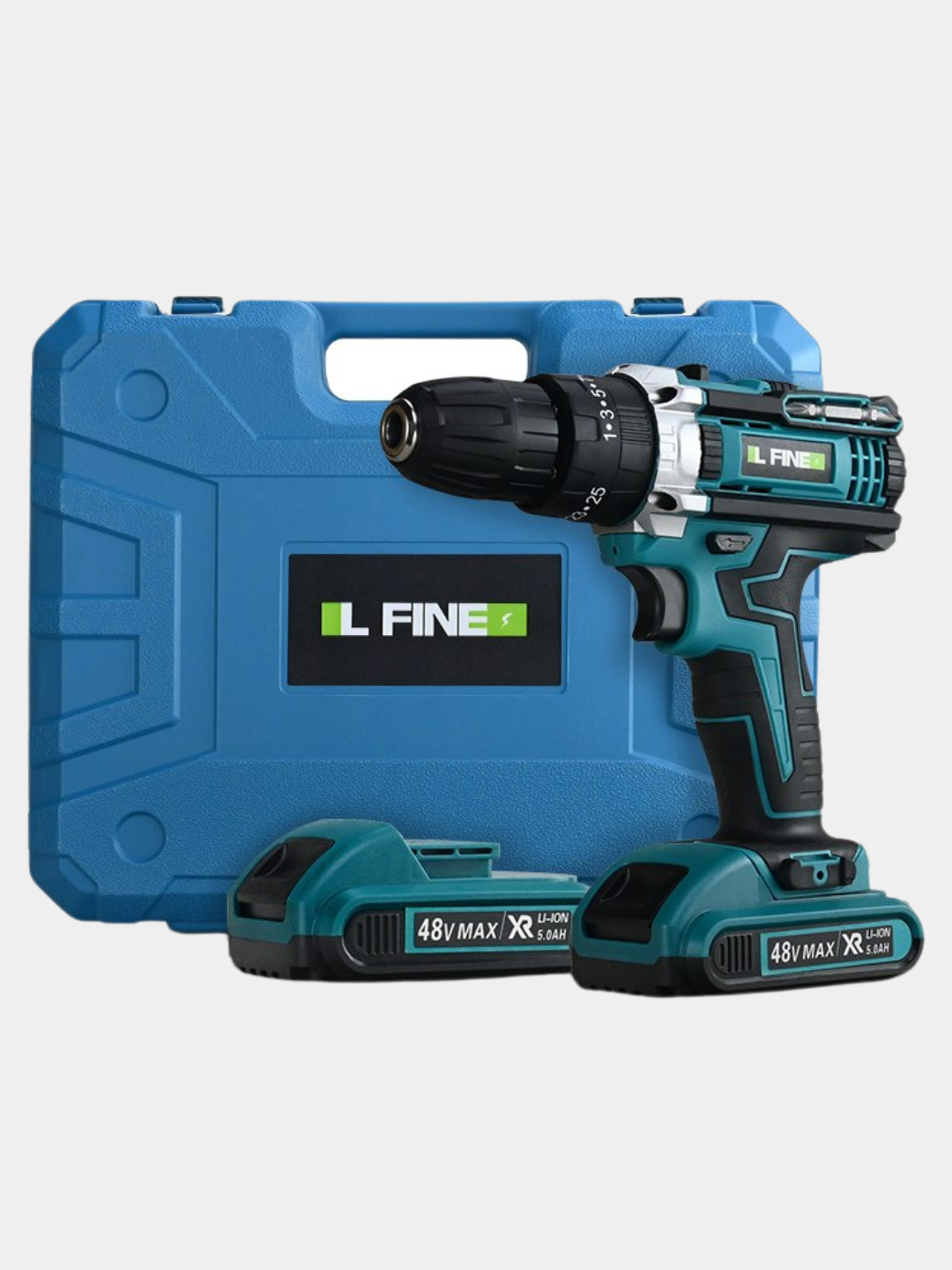 Drel shurup buragich LFINE 18/48 V, cho'tkasiz/cho'tkali, to'plam 118 ...