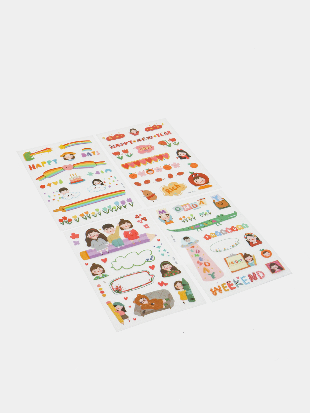 Yaltiroq stikerlar to'plami, 4 varaq stikerlarni arzon narxda sotib ...