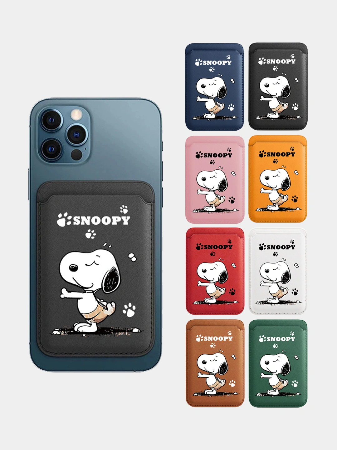 Кожаный картхолдер MagSafe Wallet, с логотипом SNOOPY для iPhone купить ...