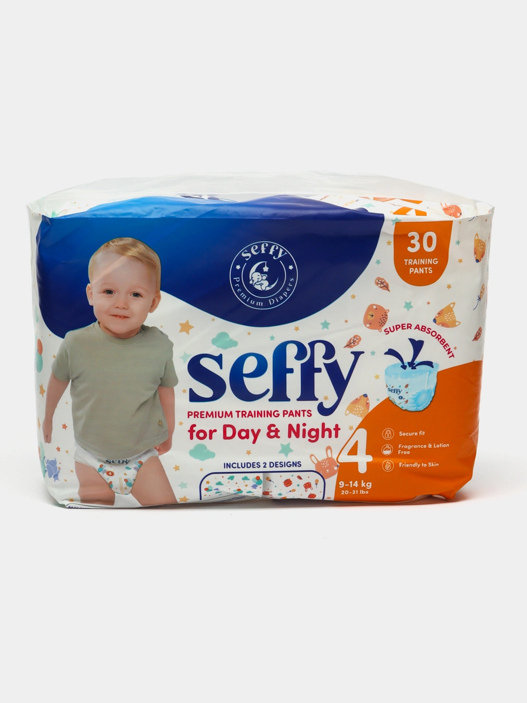Подгузники-трусики для детей Seffy, размер 4, 30 шт купить по низким ...