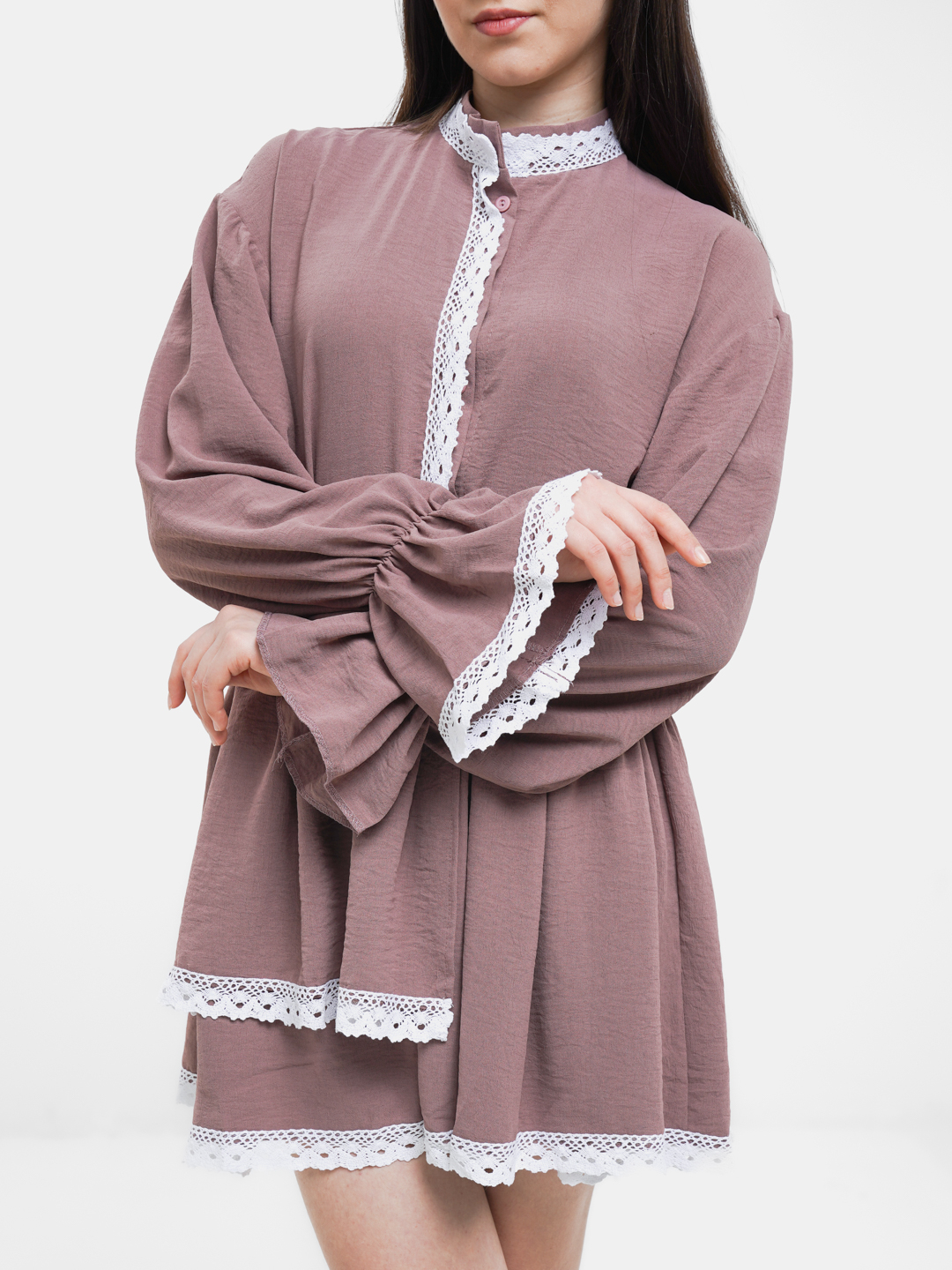 Женское черное платье с рюшами и воланами купить по низким ценам в интернет-магазине Uzum (888072)