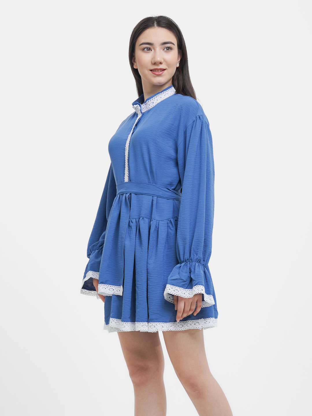 Платье женское черное с рюшами и воланами купить по низким ценам в интернет-магазине Uzum (888072)