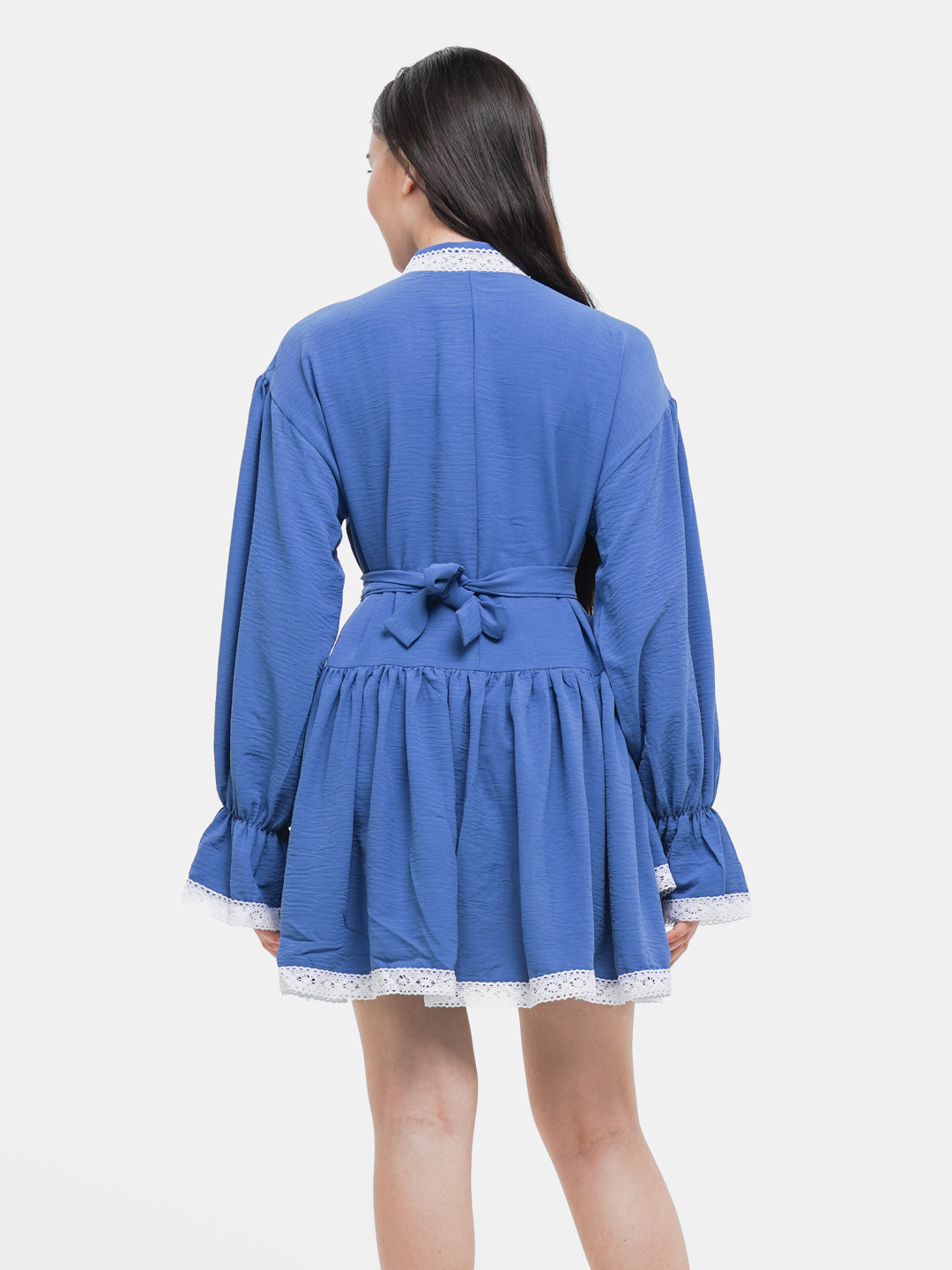 Платье женское черное с рюшами и воланами купить по низким ценам в интернет-магазине Uzum (888072)