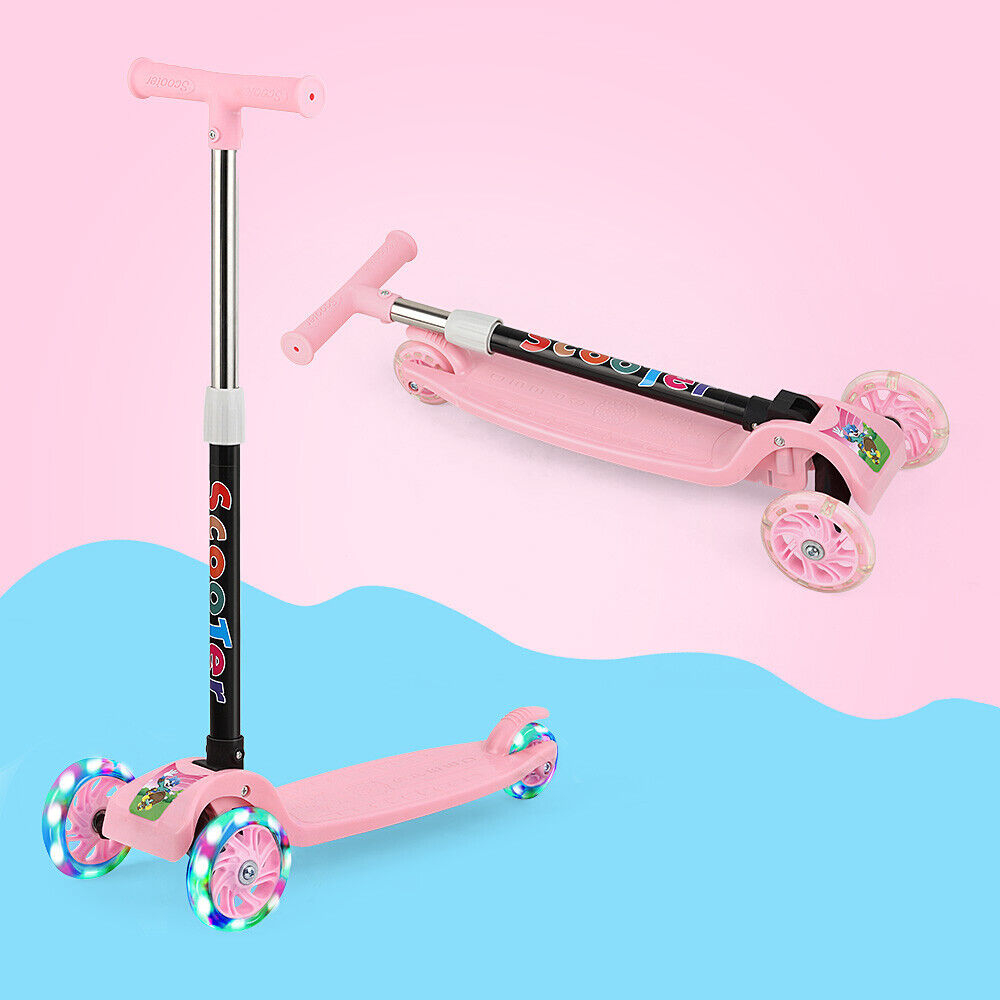 Samokat bolalar uchun, yonadigan g'ildiraklari, o'g'il va qiz bolalar ...