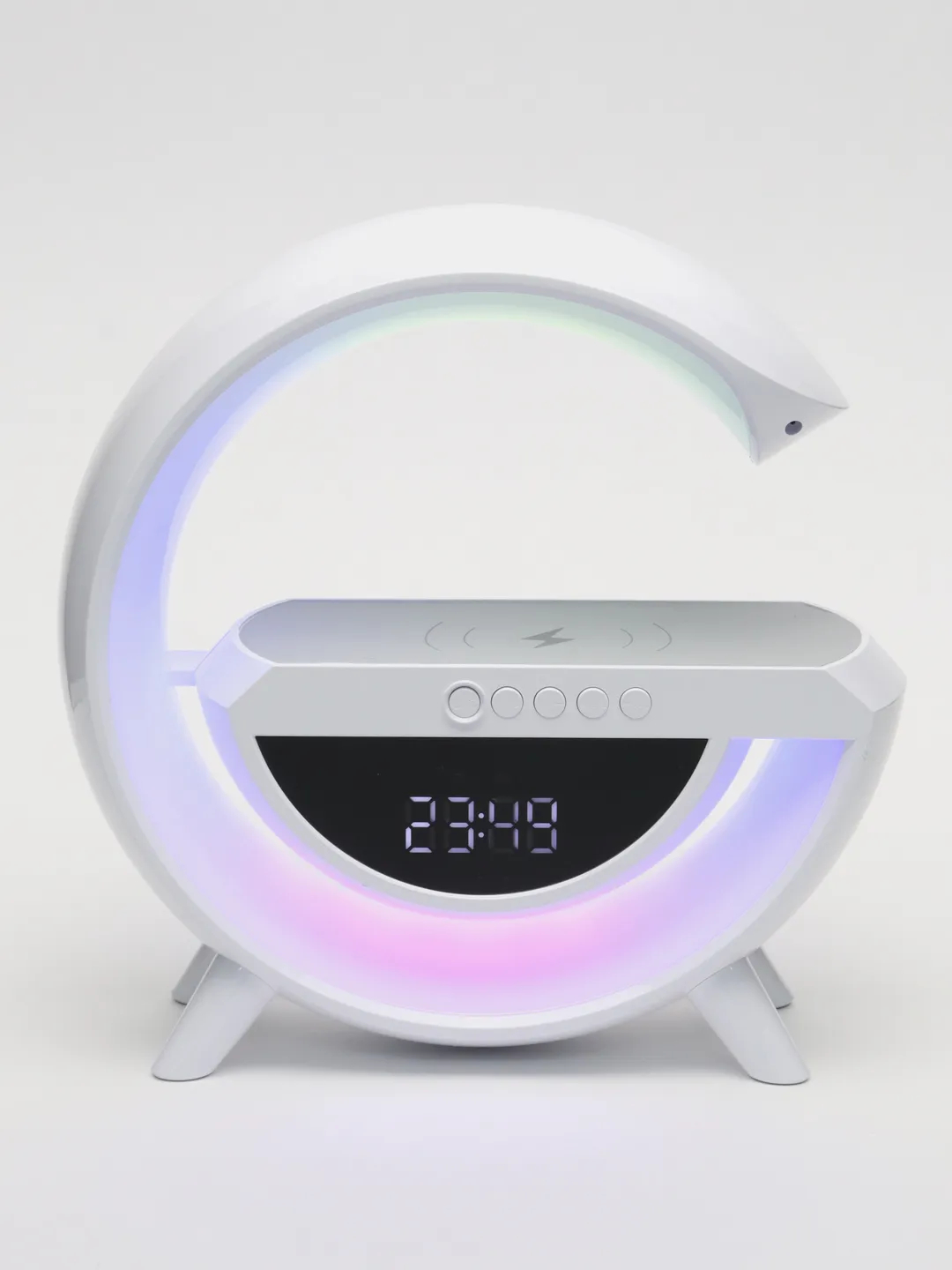 Умная колонка RGB с будильником, светодиодный ночник, беспроводная ...
