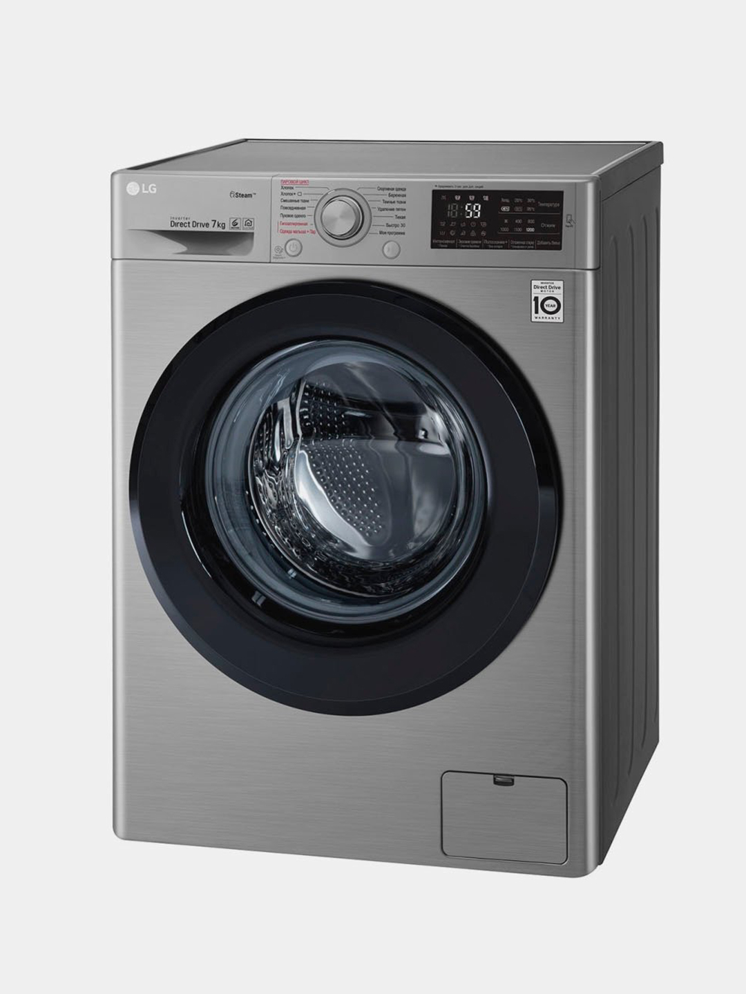 Kir yuvish mashinasi LG F2M5HS6S, bug 'funktsiyasi Steam, Inverter, 7 ...