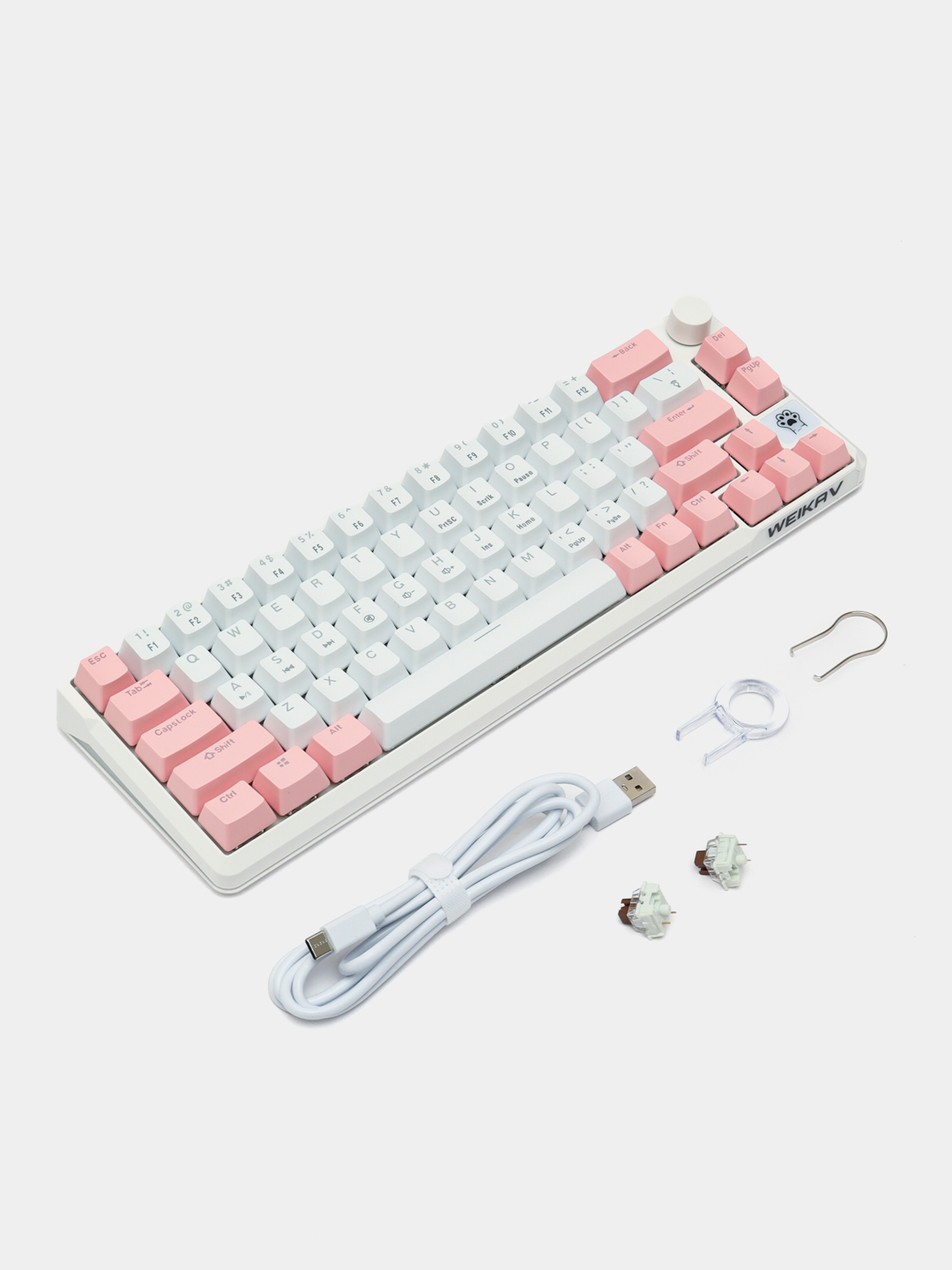 Игровая механическая клавиатура YINGBAO RUBBER A68, с RGB подсветкой ...