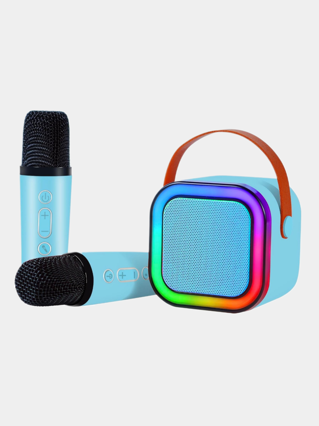 Караоке-колонка K12, портативная, Bluetooth, 2 беспроводных микрофона ...