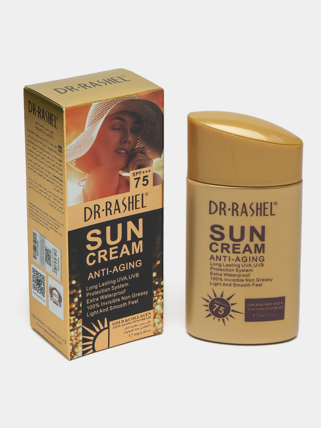 Солнцезащитный крем от Dr.Rashel Gold Collagen sun cream SPF100 и SPF75 ...