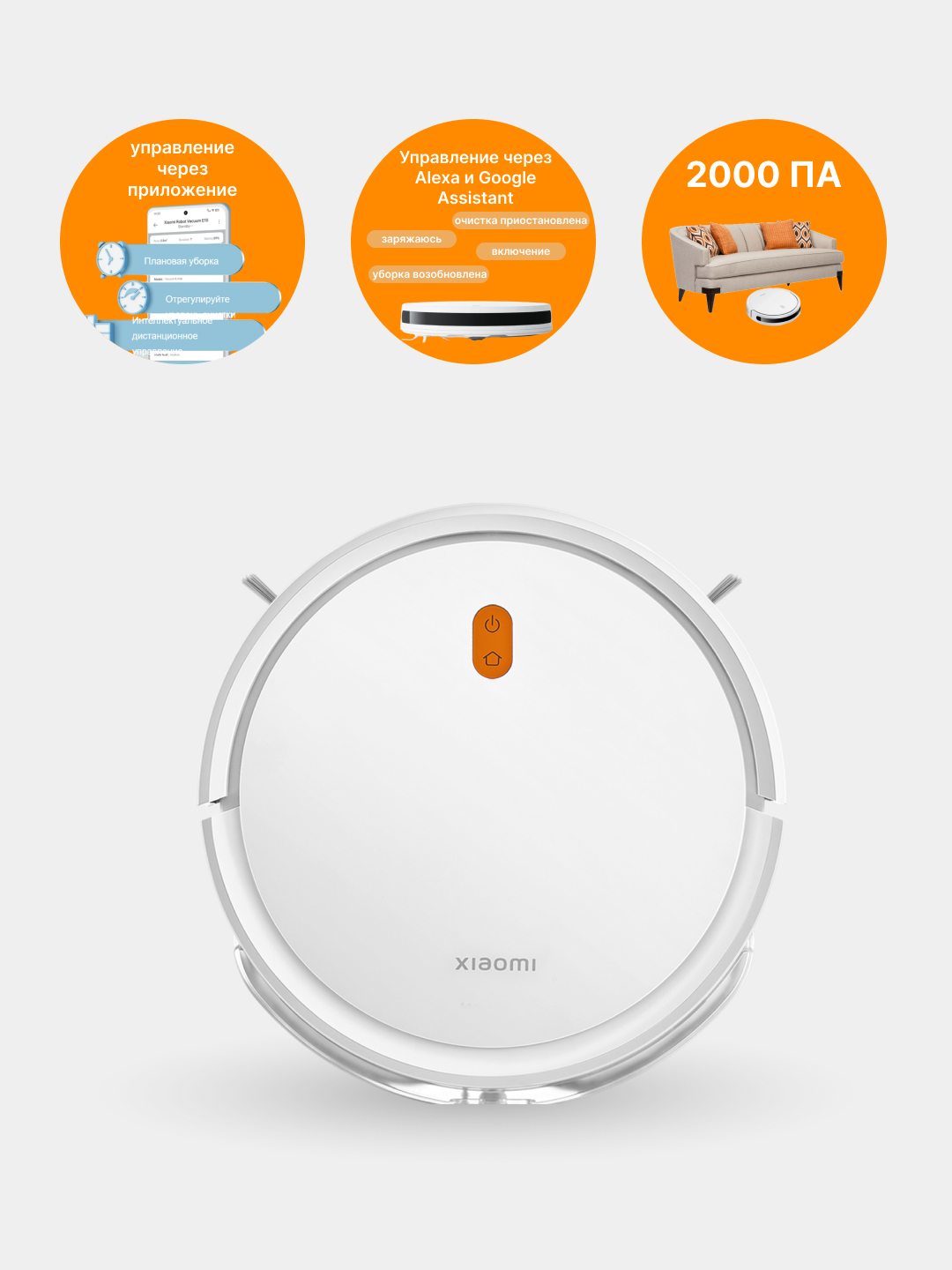 Умный робот пылесос Xiaomi Robot Vacuum E12, E10, E5 для сухой и ...