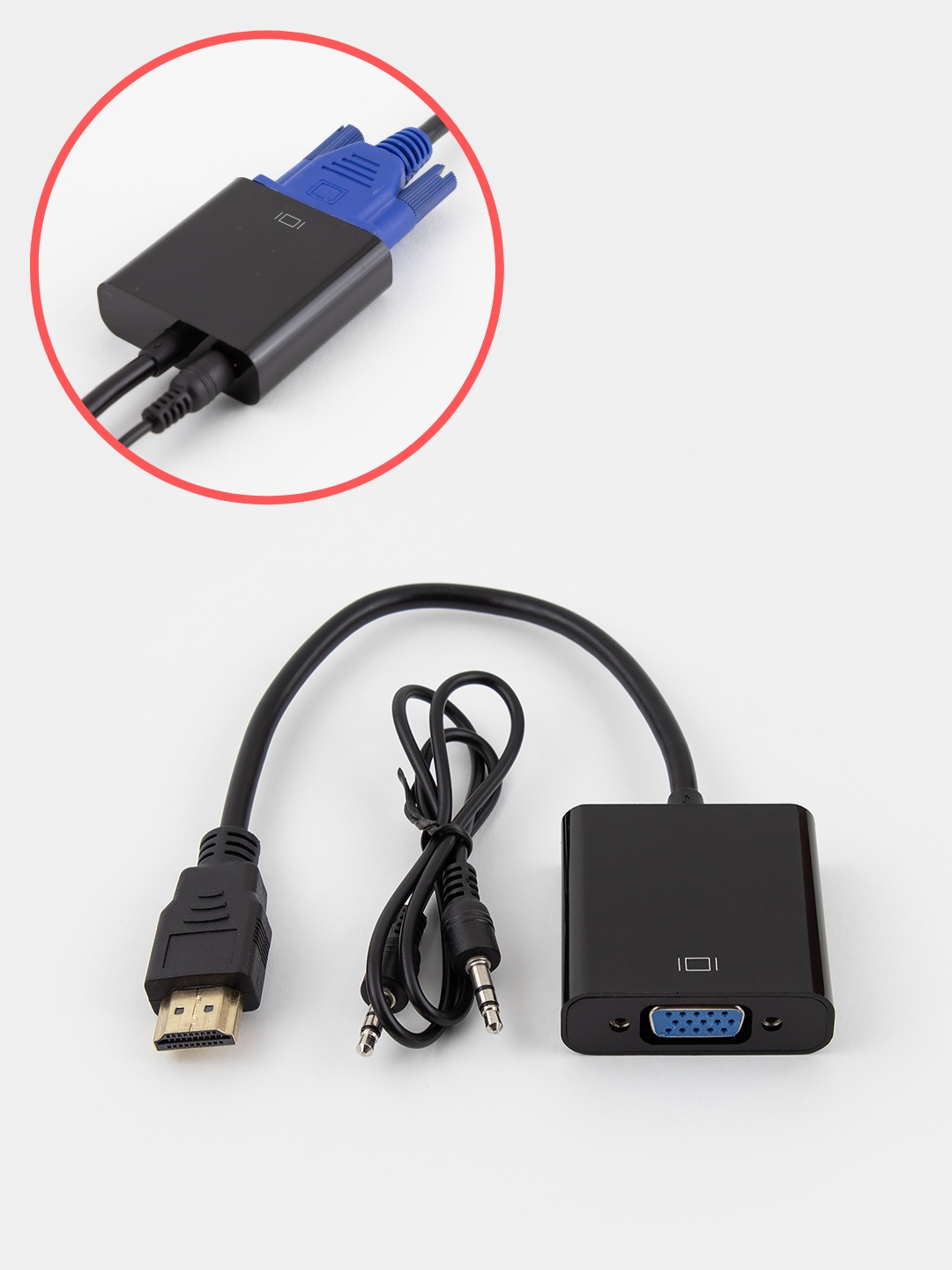 Кабель переходник HDMI-VGA для монитора купить по низким ценам в ...