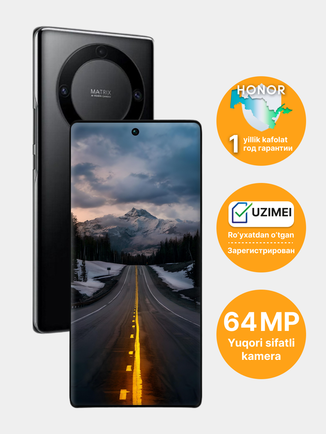 Игровой смартфон Honor X9a 5G, 6/128 ГБ, 8/256 ГБ, 64 Мп, селфи камера ...