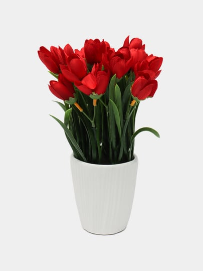 Искусственные цветы в горшках Н 9 высота 25 см ручная работа купить