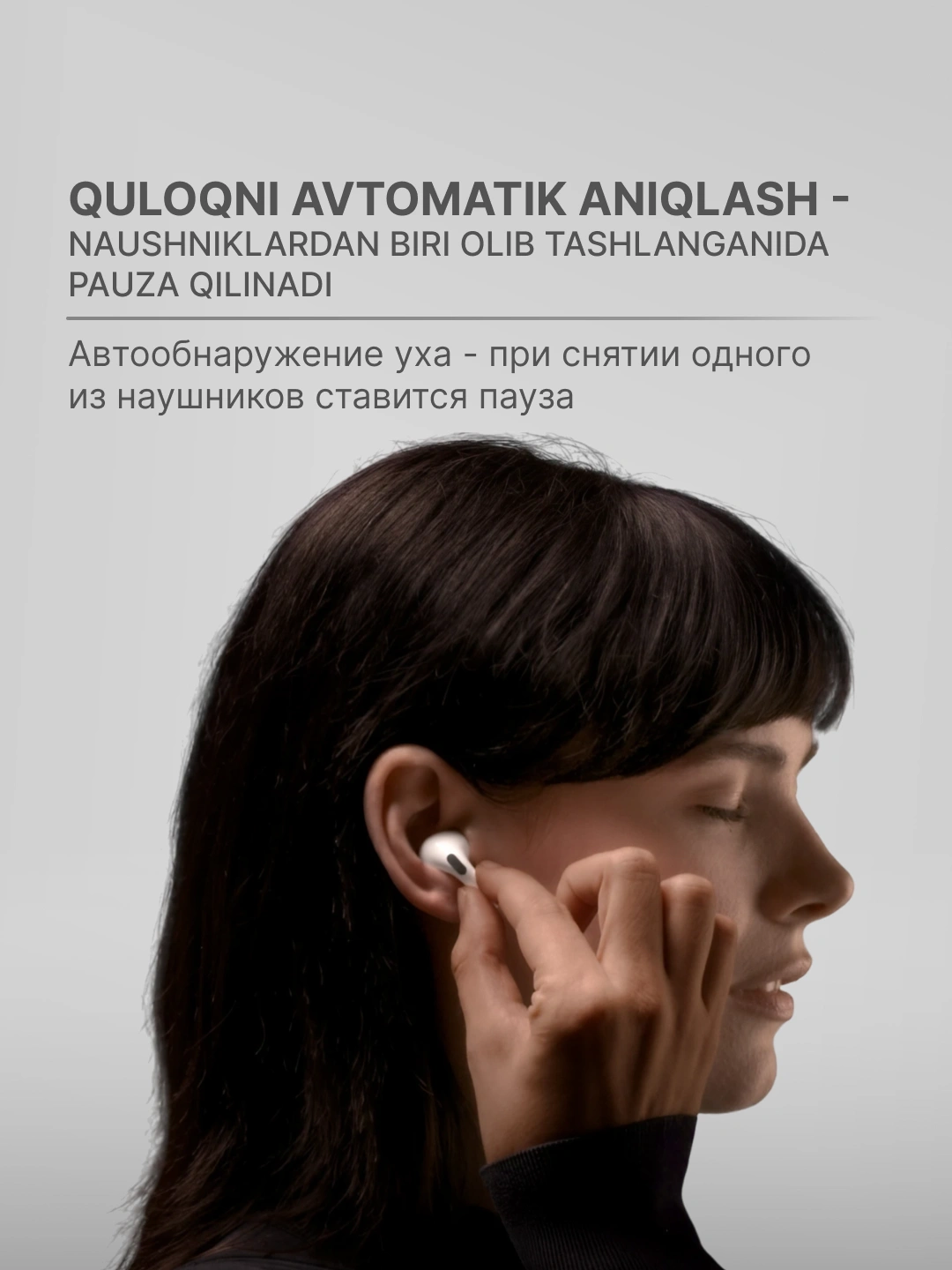 Simsiz quloqchinlar Pods 3 Premium, sensorli, iPhone va Android uchun ...