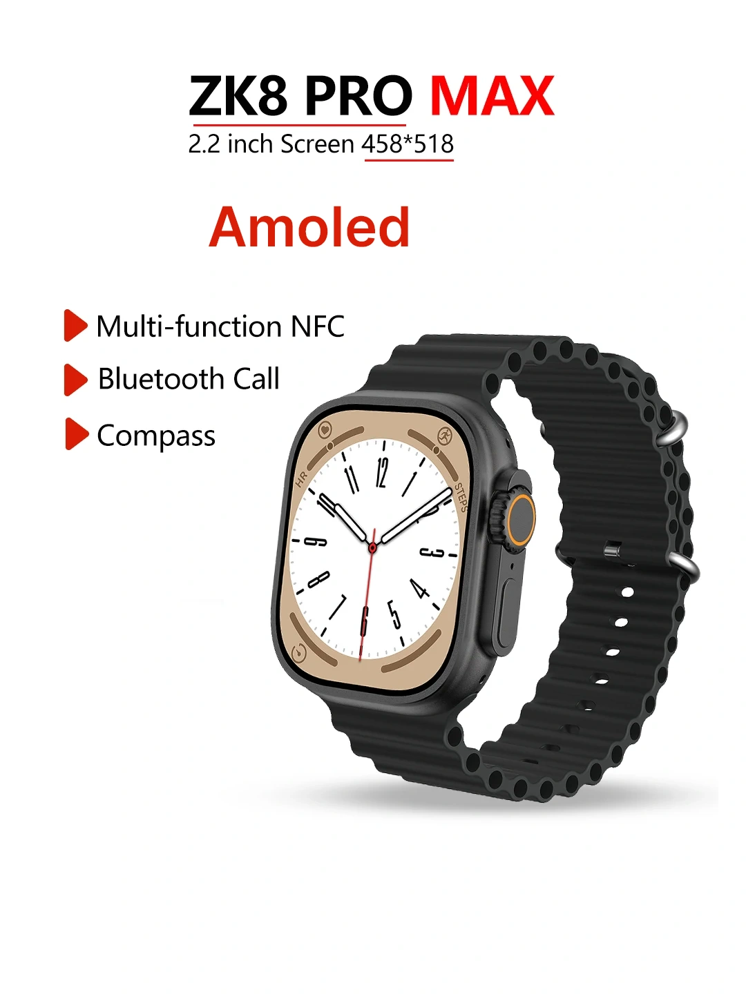 Умные часы Watch 9 Ultra 2 ZK8 Pro MAX Ultra Full AMOLED Screen 2.02HD ...