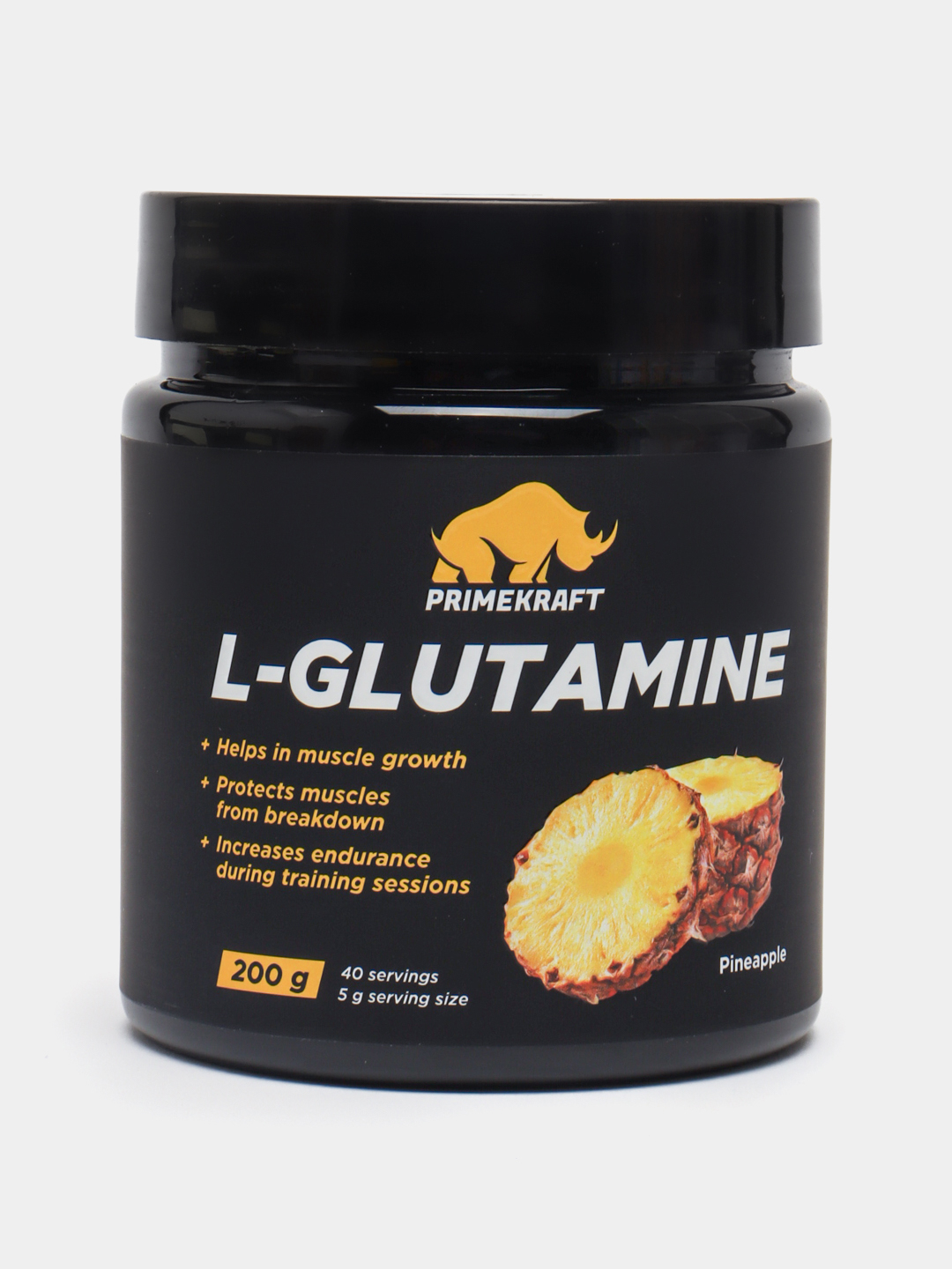 Аминокислота Глютамин Primekraft Glutamin, Ананас, 200 г, 40 порций ...