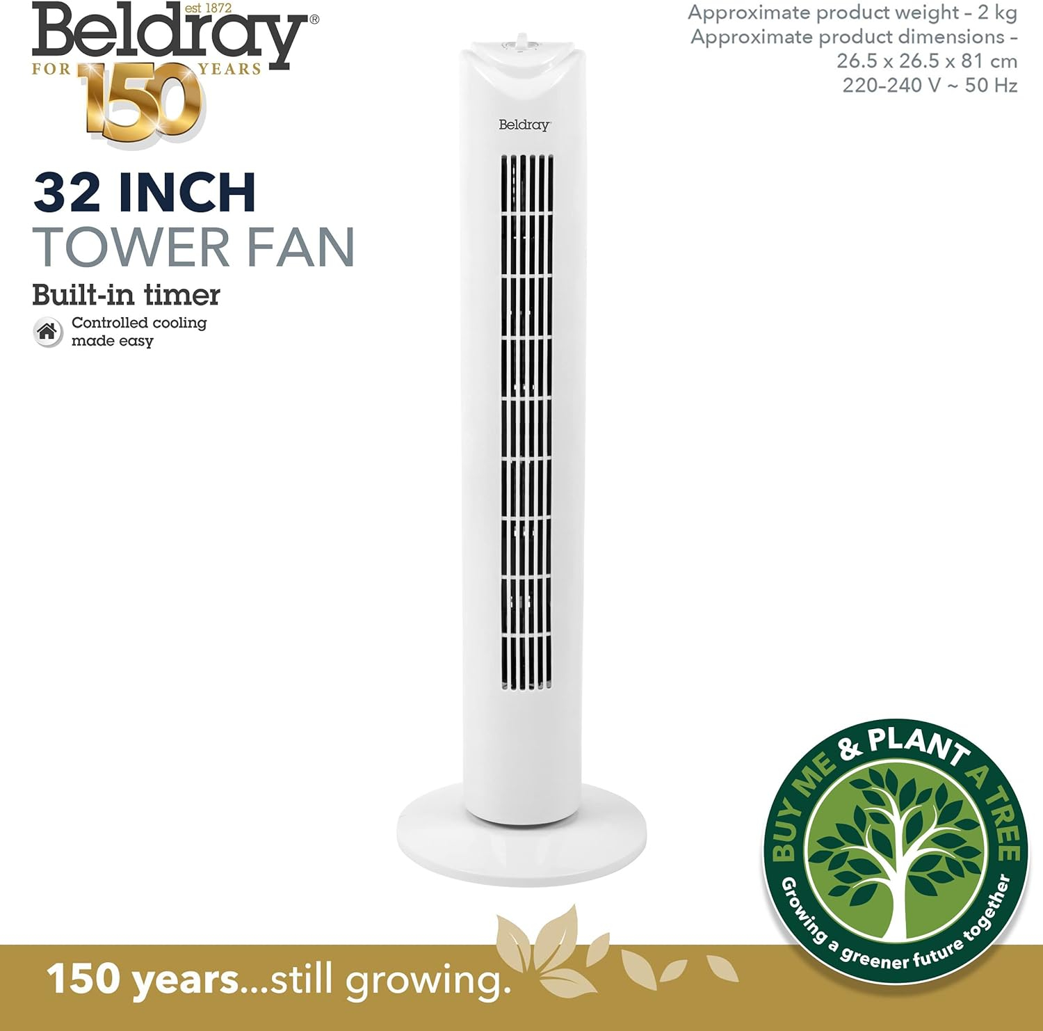 Колонный вентилятор Beldray fan 45W, с таймером, тихий купить по низким ...