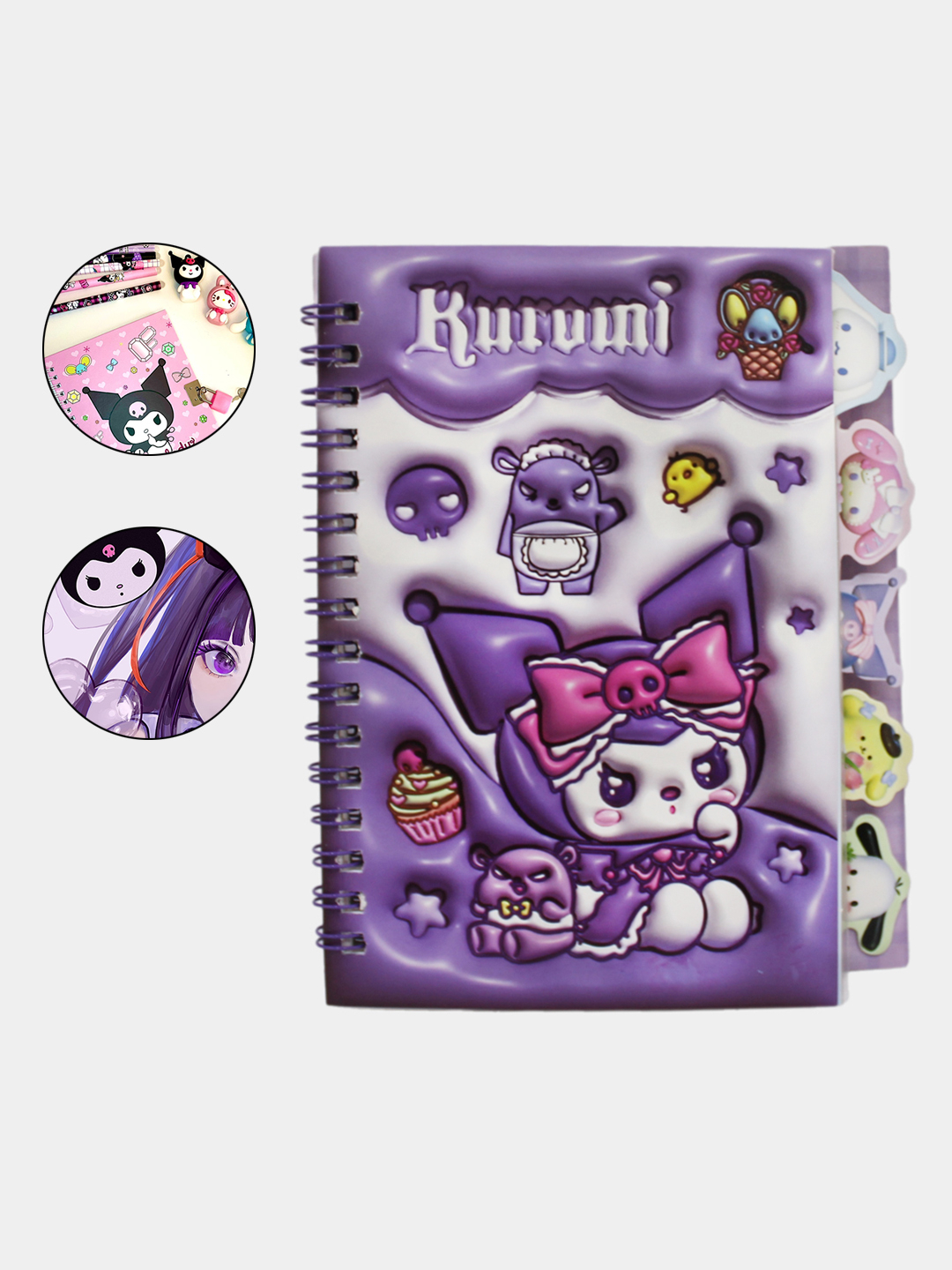 Блокнот с наклейками Kuromi Sanrio, стикербук, размер 16 * 12 см купить ...