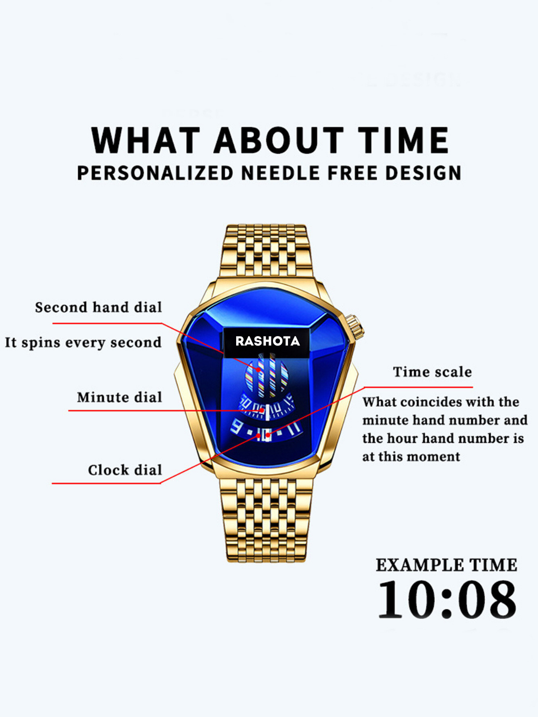 Мужские наручные часы Rashota, кварцевые, водонепроницаемые купить по ...