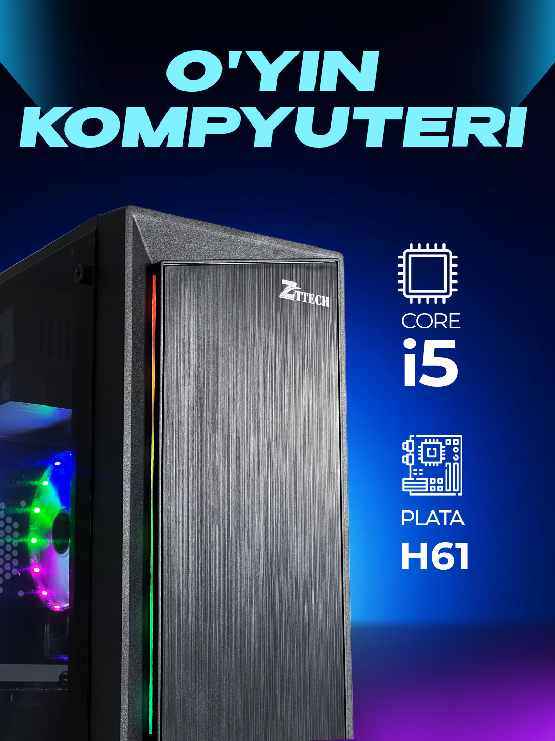 О'yin kompyuteri RX 550 4 GB, Core i5, 16 RAM, 512 SSD, Windows 10 Proni arzon narxda sotib ...