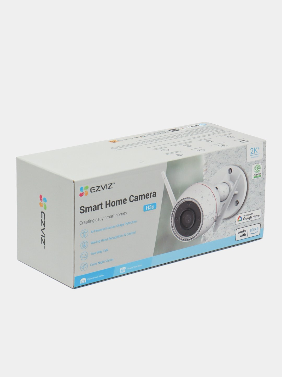 Умная уличная Wi-Fi камера Ezviz H3c 4MP Color 2K+, водонепроницаемая ...