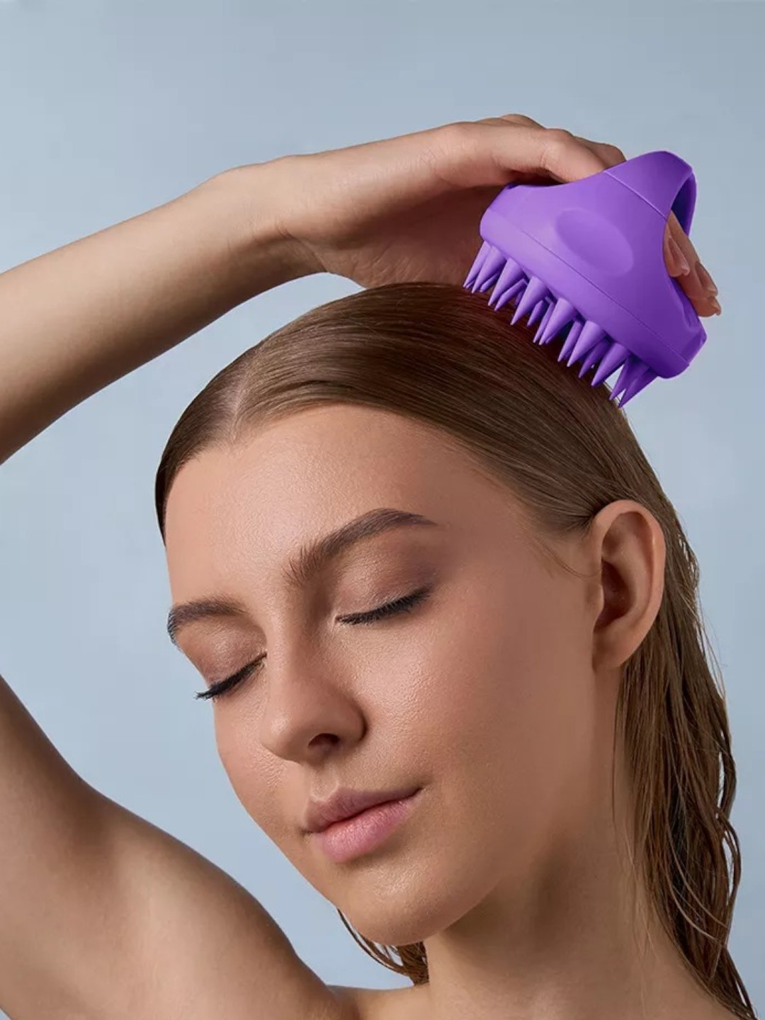 Massaj cho'tkasi, soch va bosh terisini yuvish uchun, massaj - taroq ...