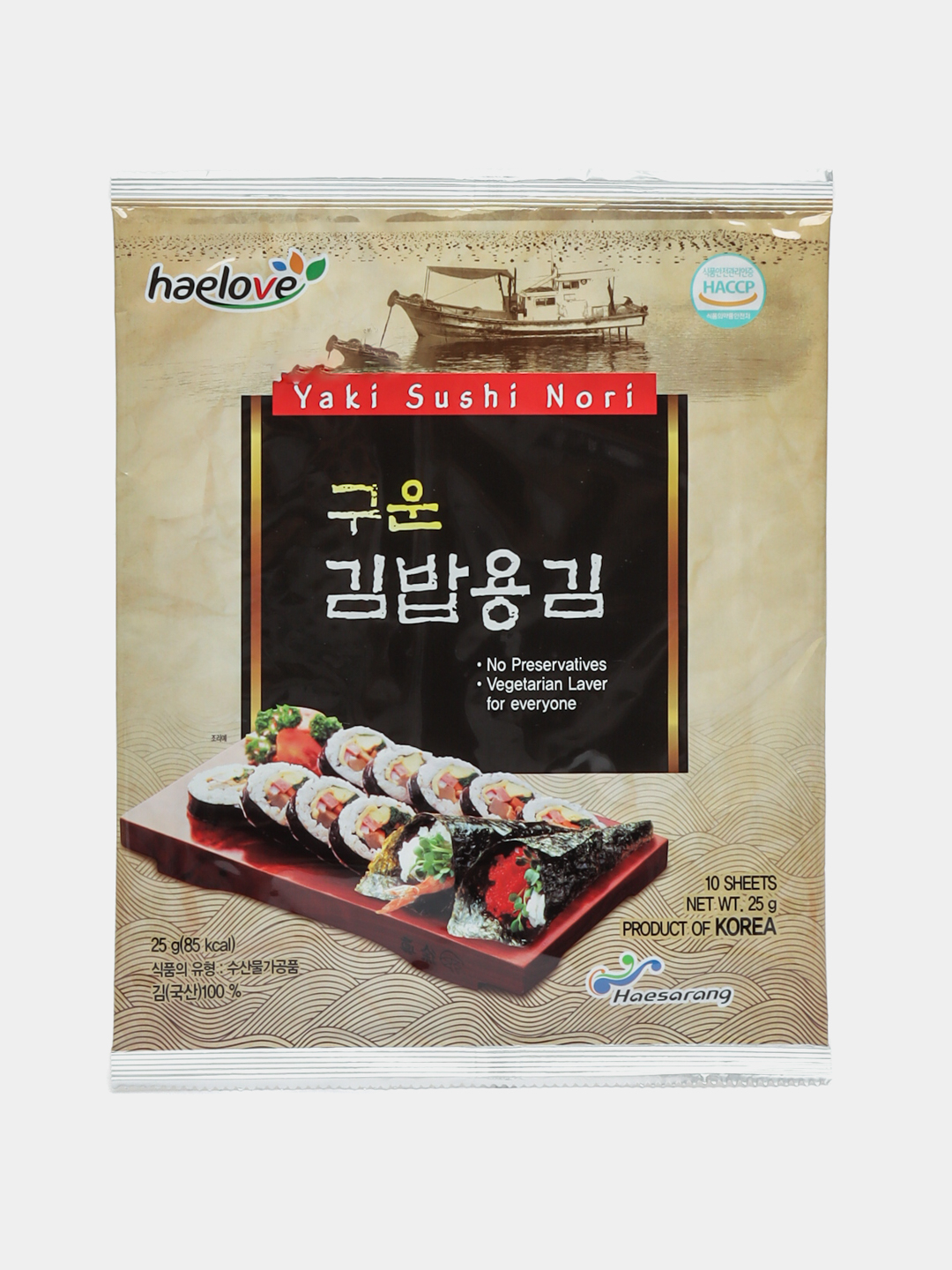 Водоросли Haelove, Для роллов gimbap laver, 25 г купить по низким ценам в интернет-магазине Uzum ...