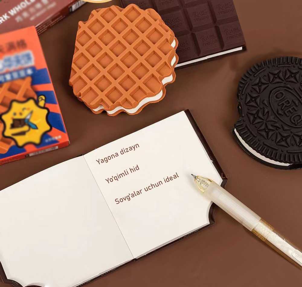 Xushboy shokoladli bloknot, kundalik, kreatif cho'ntak daftar, 80 varaq ...