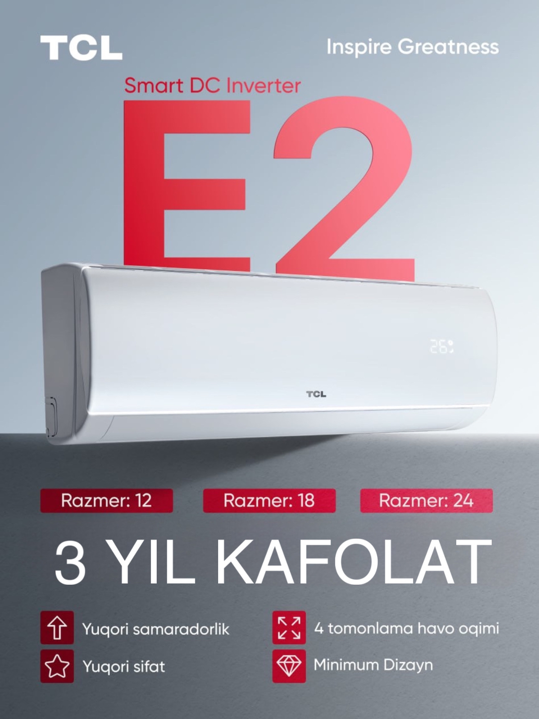 Кондиционер SPLIT TCL 12/18/24, TAC-ELINV/R81 ELITE Invertor купить по ...