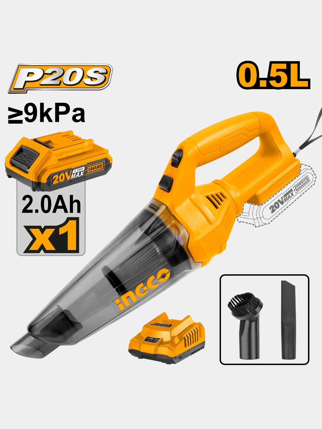 Автомобильный пылесос INGCO CVLI20126 за 799990 сум со скидкой 64% ...