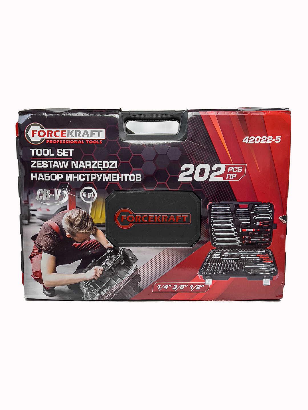 Набор инструментов, ключей ForceKraft FK-42022-5, 202 предмета в кейсе купить по низким ценам в ...