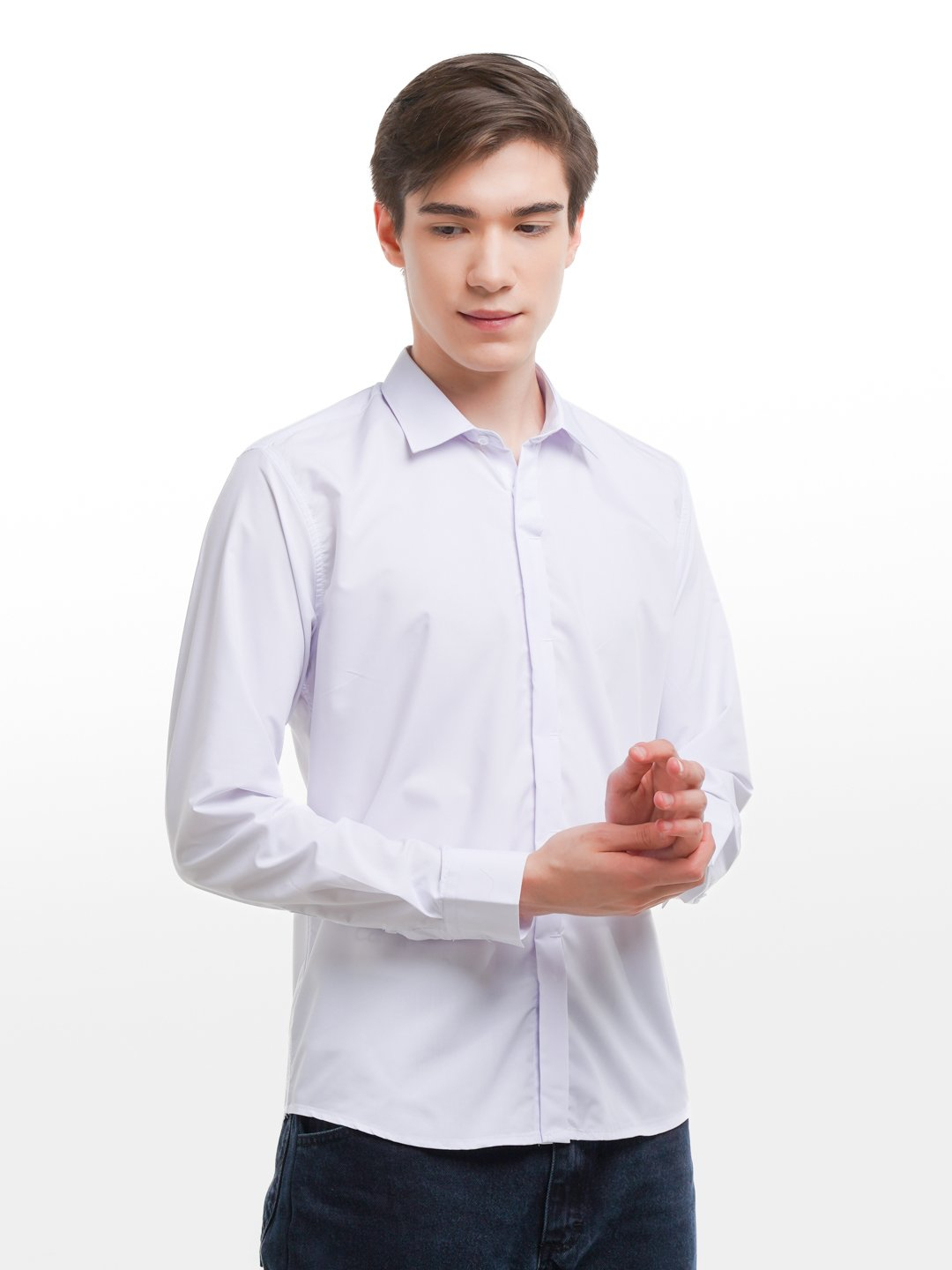 Белая мужская рубашка в SLIM FIT стиле Beckmann GERMANY купить по ...